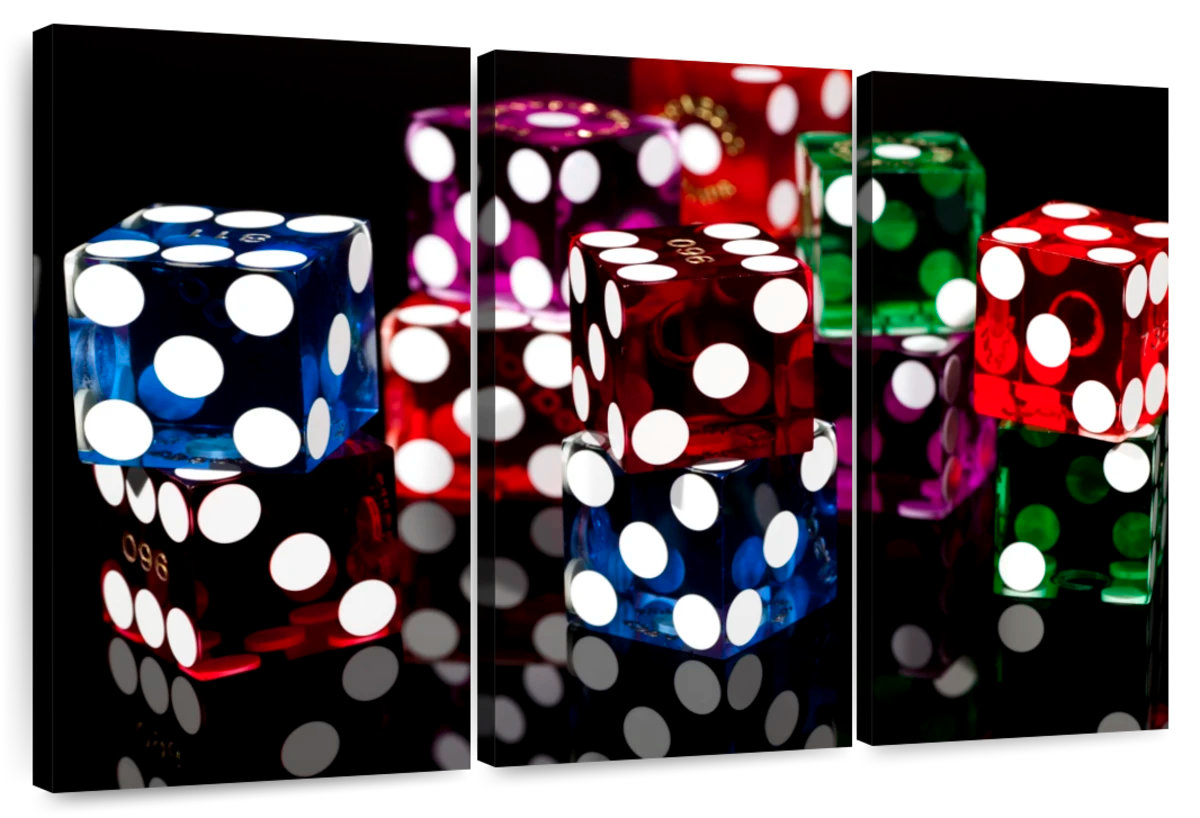 Ebern Designs Senne Clear Colored Dice | Wayfair
