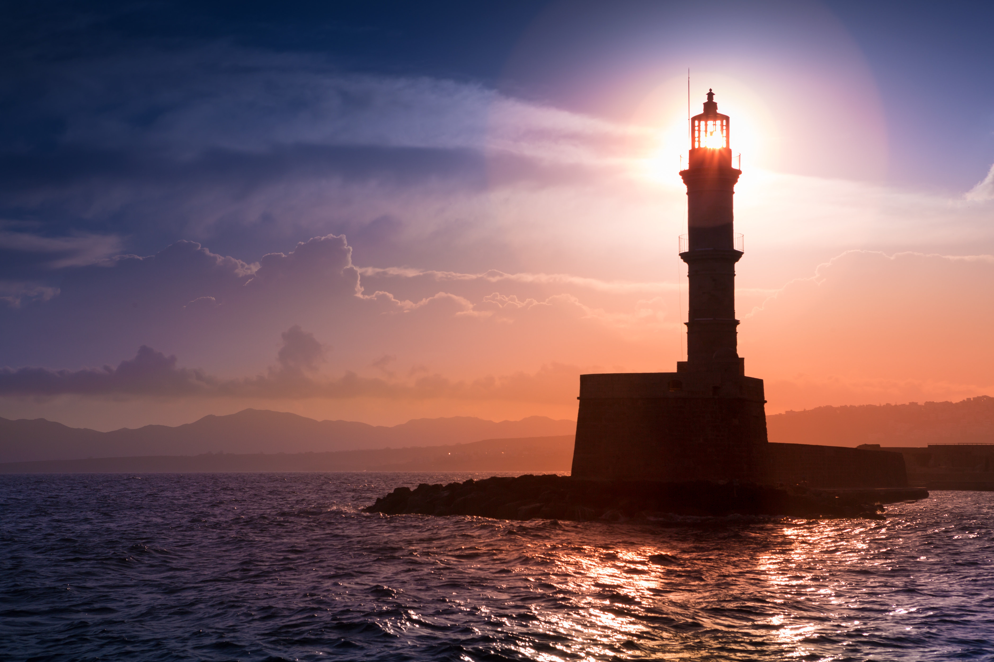 Breakwater Bay Lighthouse on Sunset - Wrapped Canvas Photograph | Wayfair