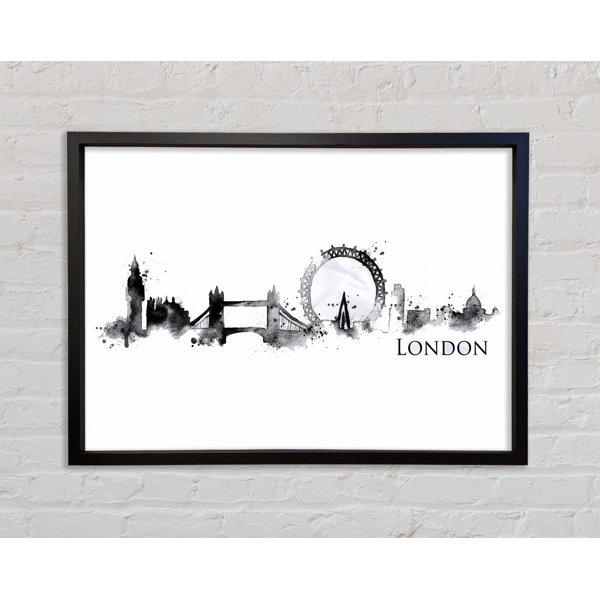 Bright Star Black Splash City - Single Picture Frame Print on Canvas ...