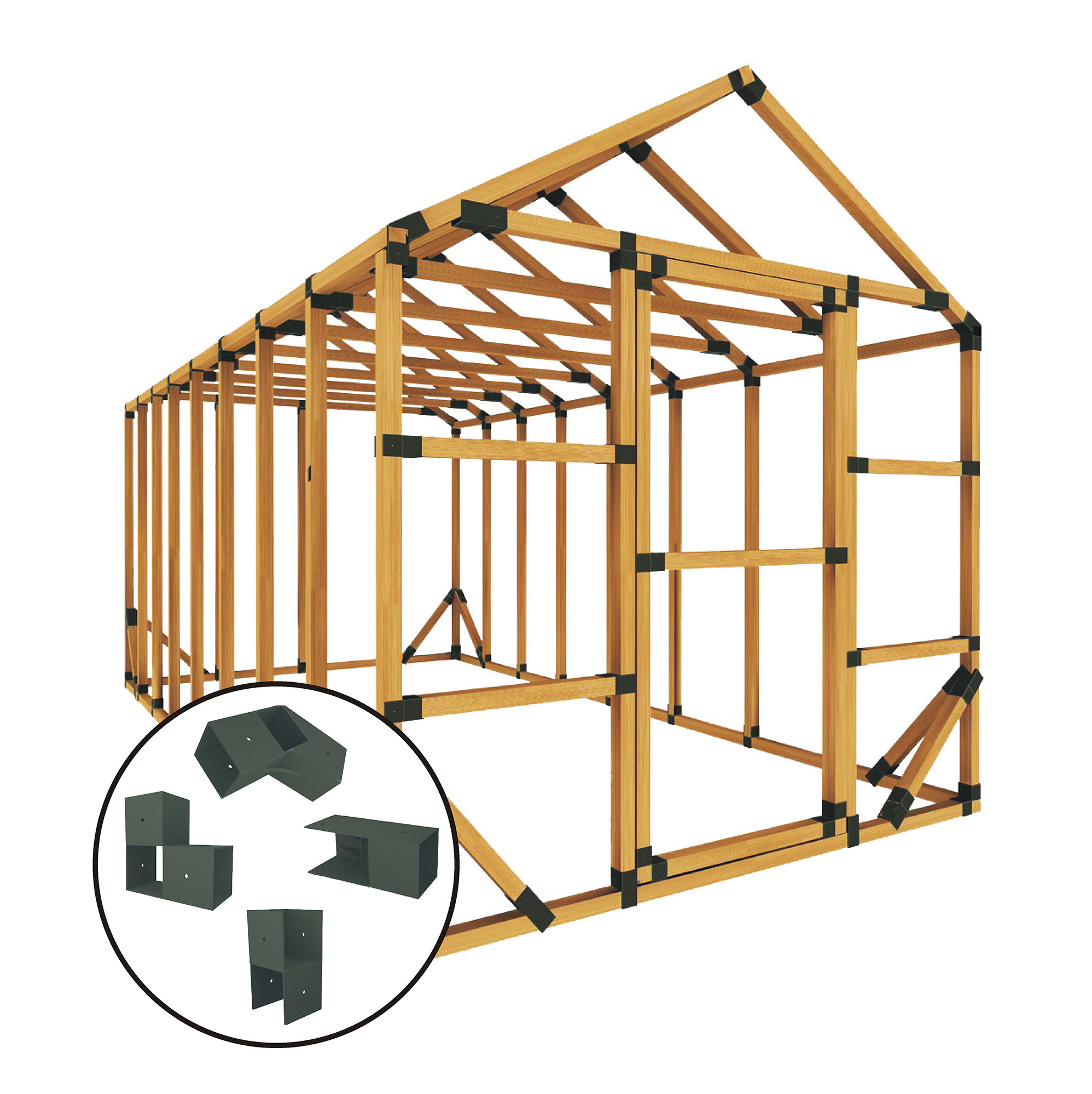 E-Z Frames 8' W x 16' D Greenhouse Kit | Wayfair