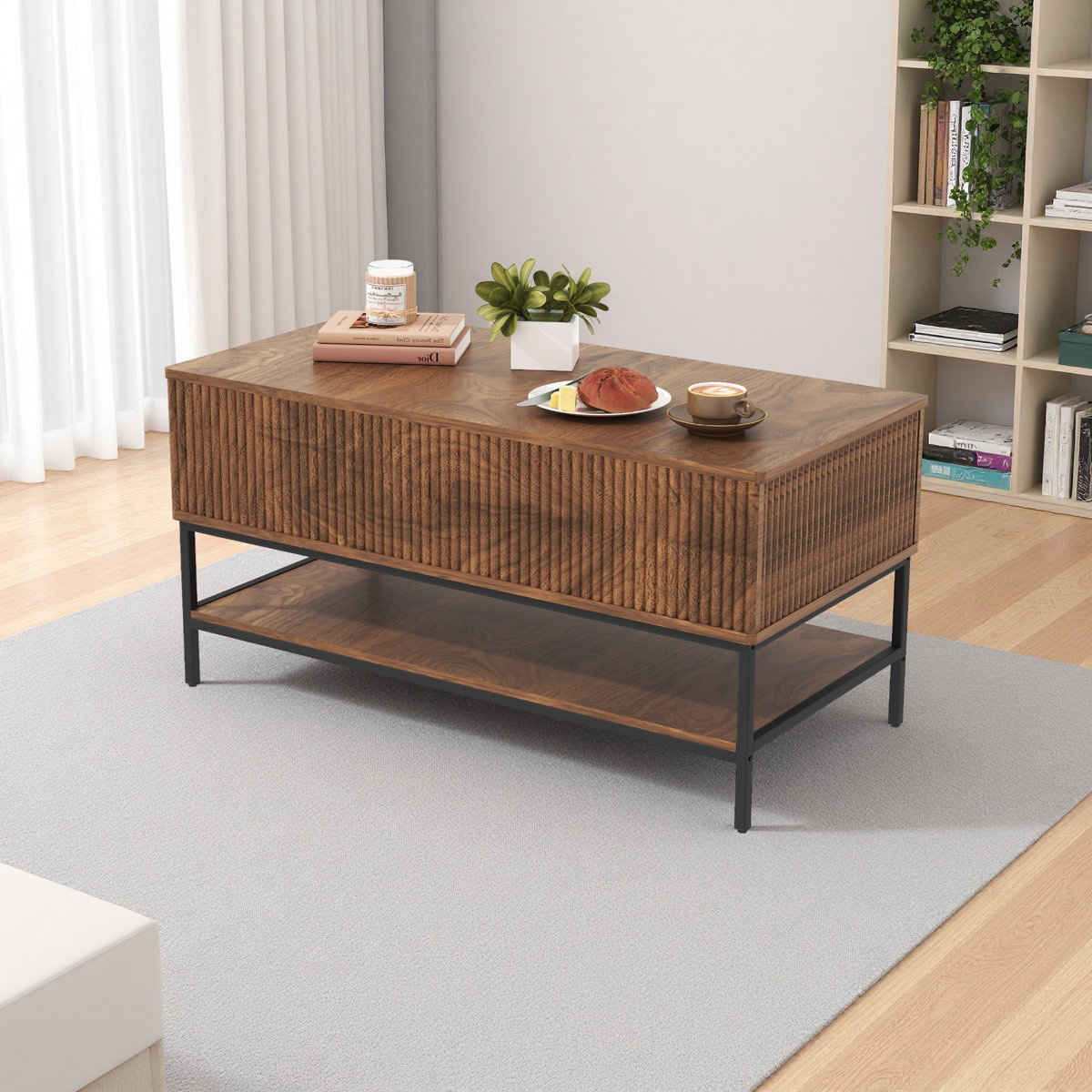Wrought Studio™ Lift Top Coffee Table 39.4 Inch Rectangle, Farmhouse ...