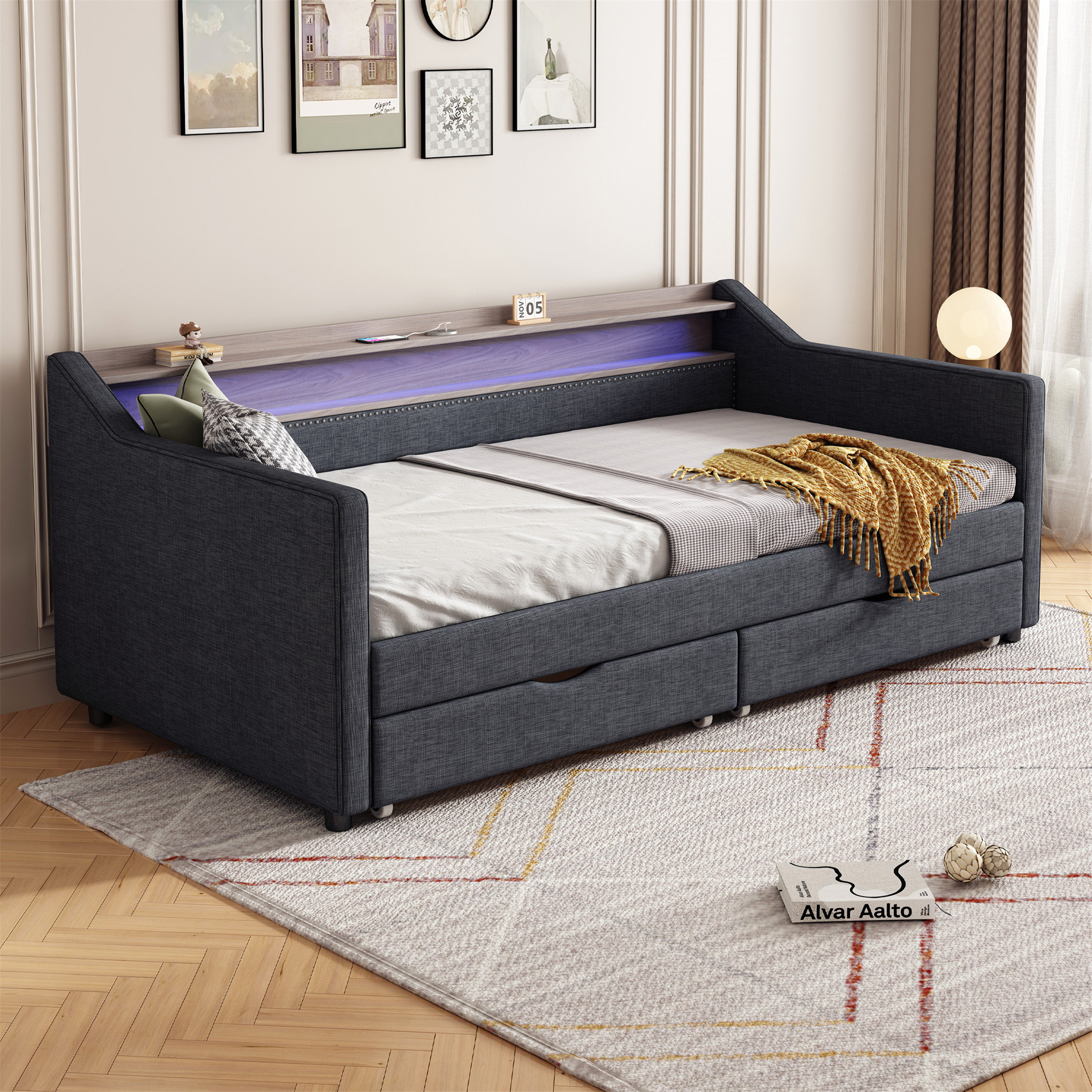 Latitude Run® Luxury Sleeper Sofa Bed with Soft Cushion - Ultimate ...