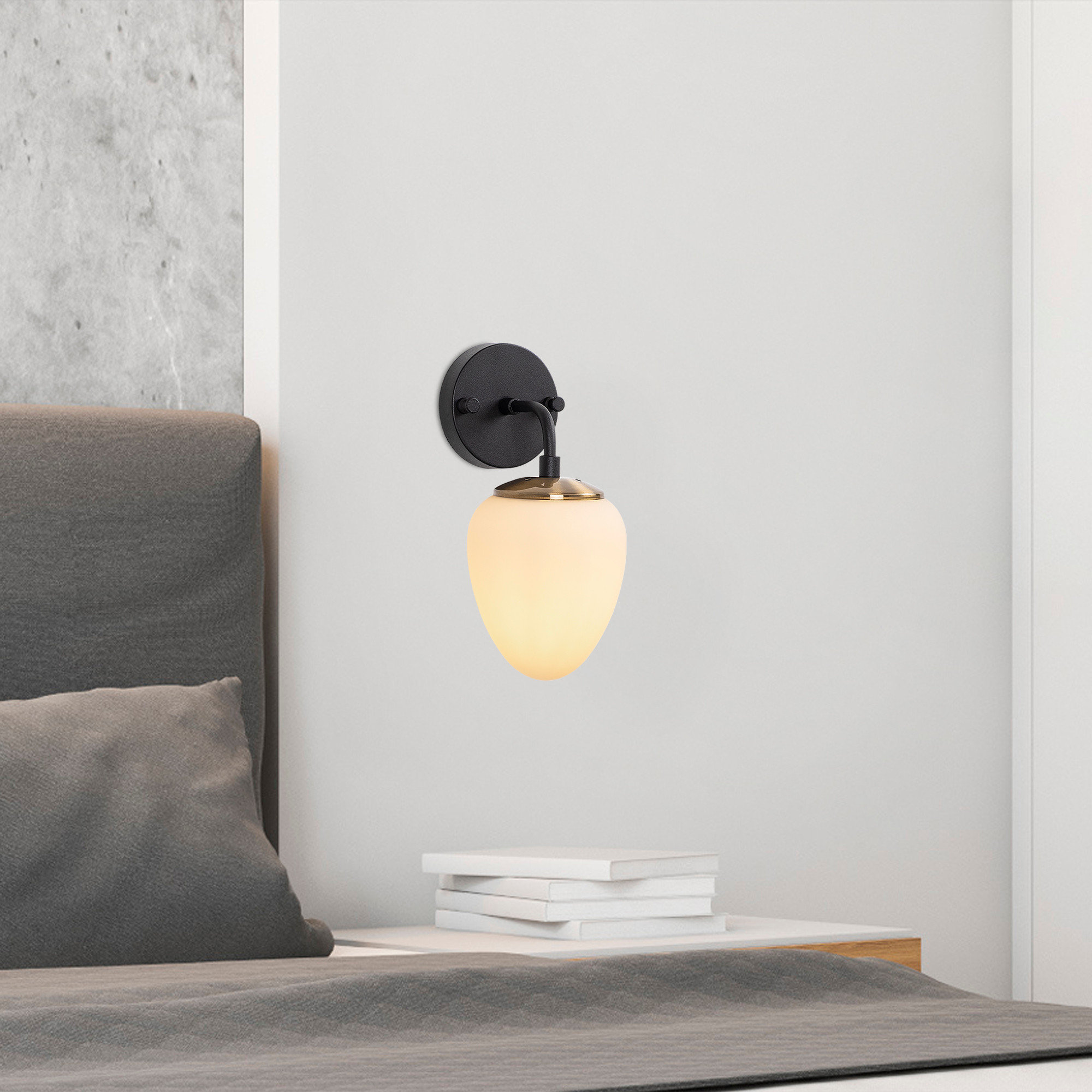 East Urban Home Templin 1 - Light Dimmable Armed Sconce | Wayfair
