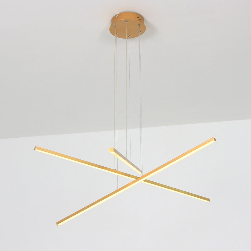 Ivy Bronx Maritza 3-Light LED Modern Chandelier Line Pendant Light ...