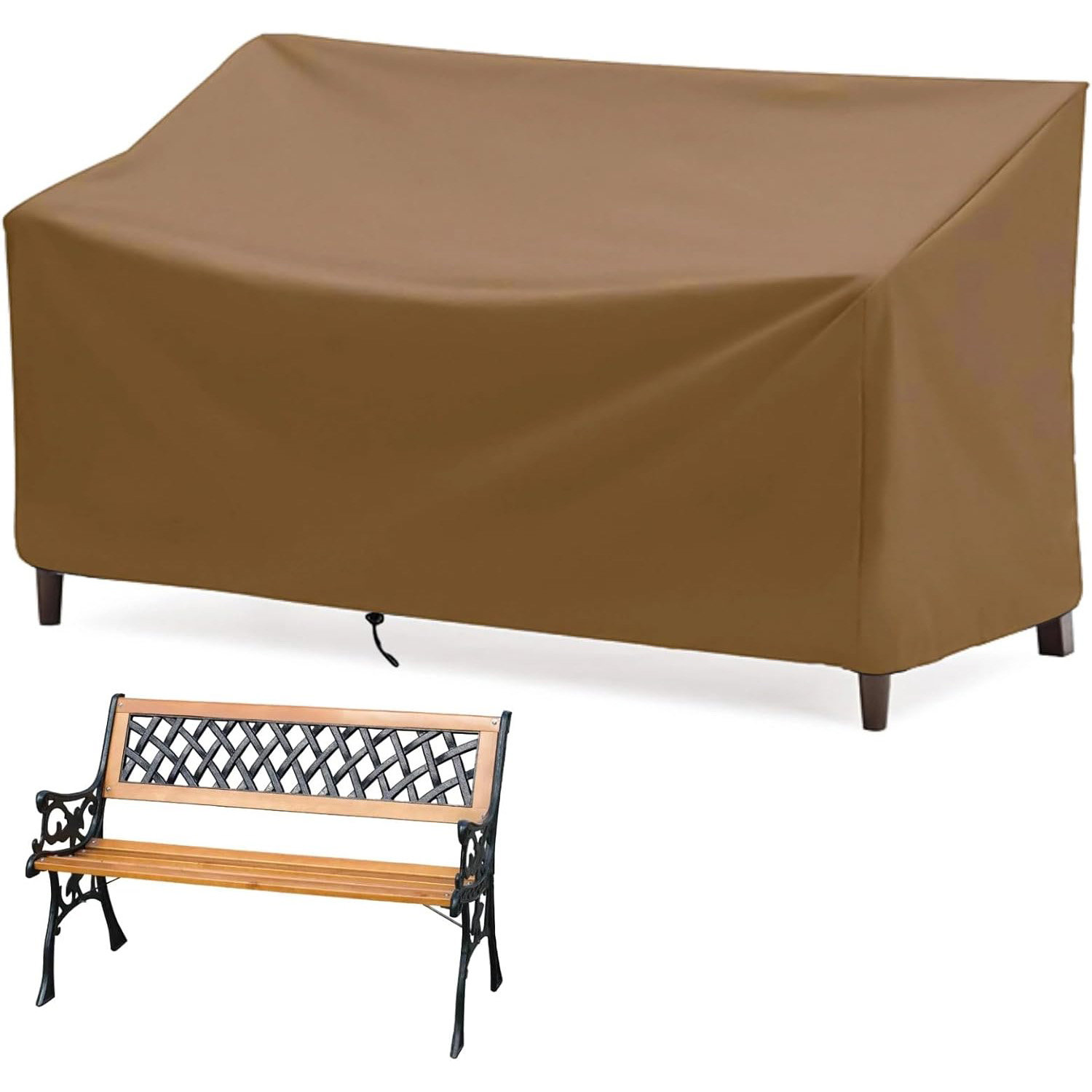Rebrilliant Outdoor Bench Cover For 4-Seater Bench, 210D Waterproof ...