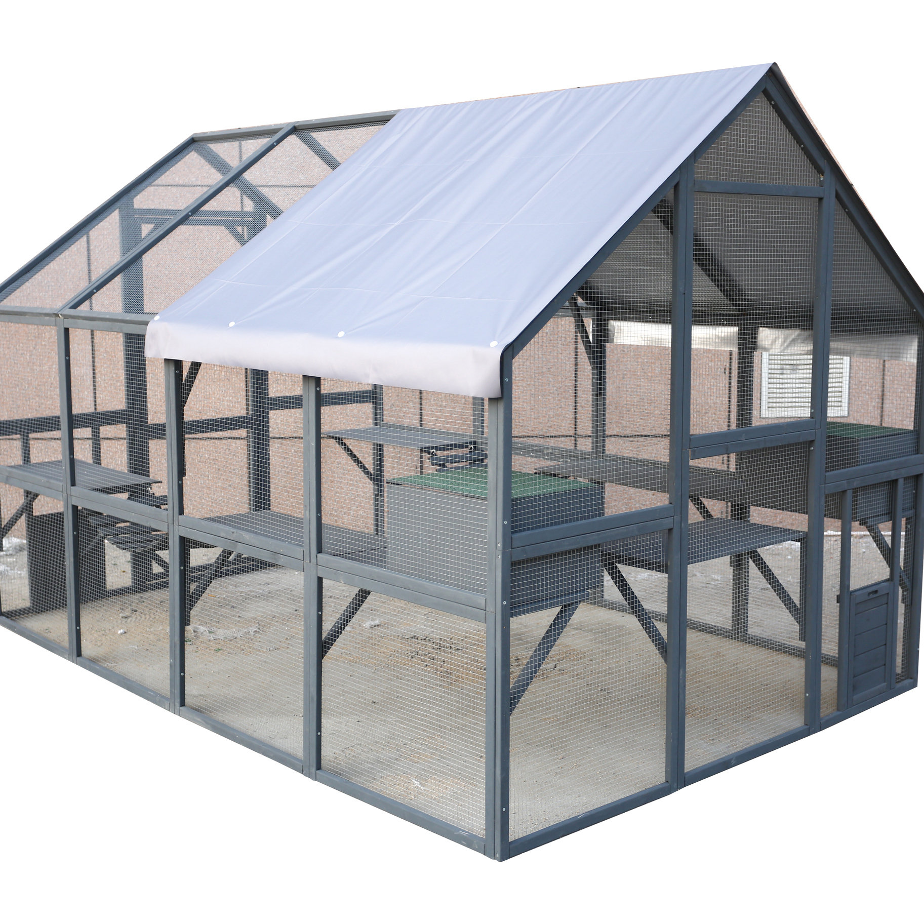 Tucker Murphy Pet™ Outdoor Play Area - 110 Inch Large Cat Enclosure ...