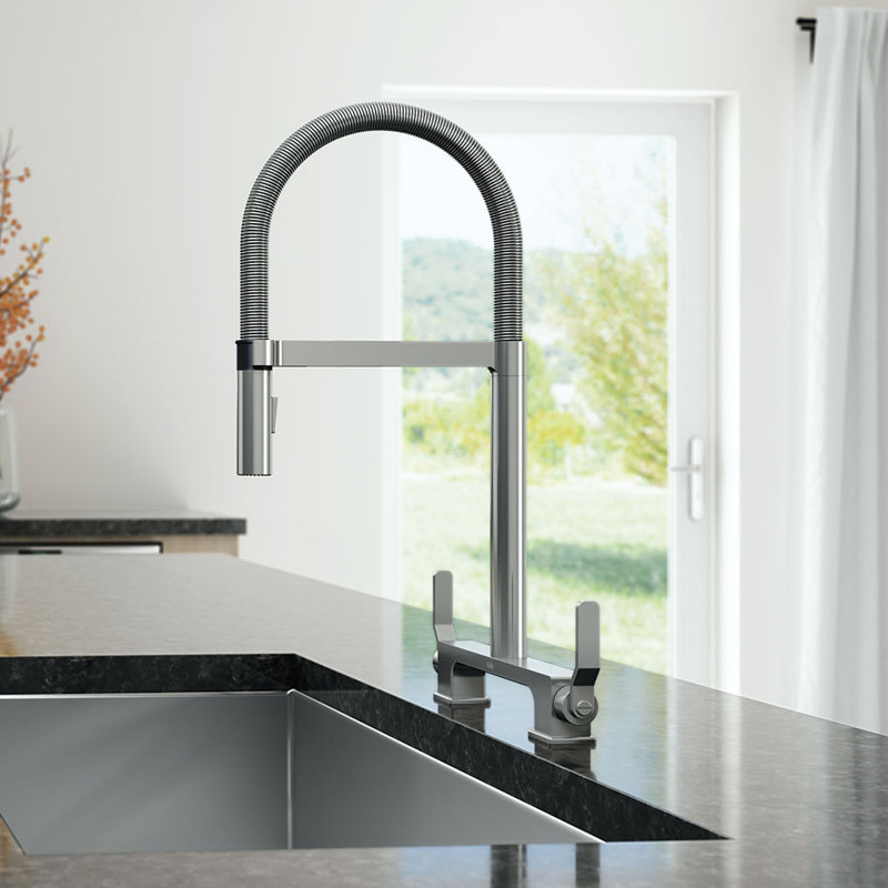 Kalia Skyridge Kitchen Pull Down Bridge Faucet & Reviews | Wayfair