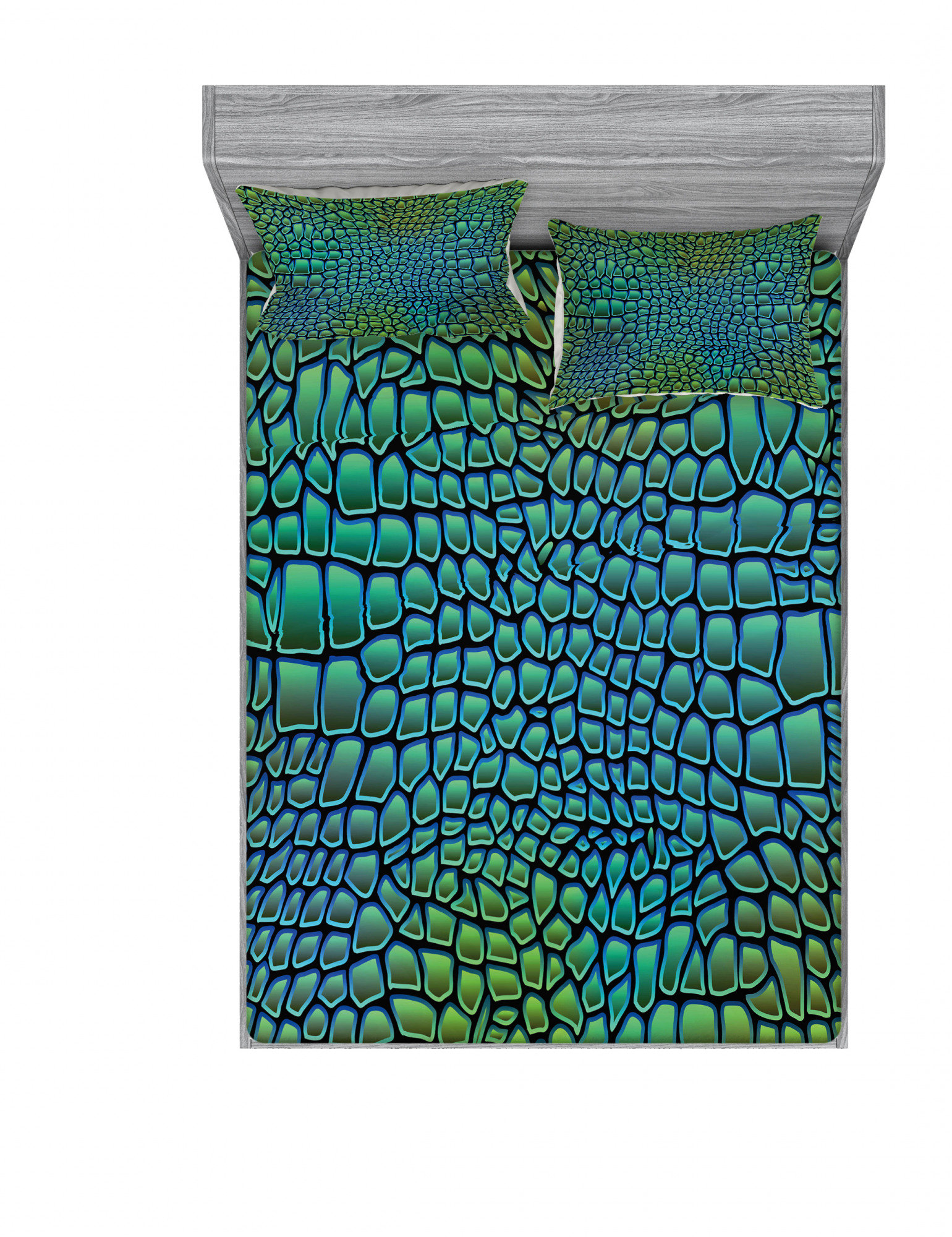Ambesonne Alligator Skin Crocodile Reptile Abstract Sheet set | Wayfair