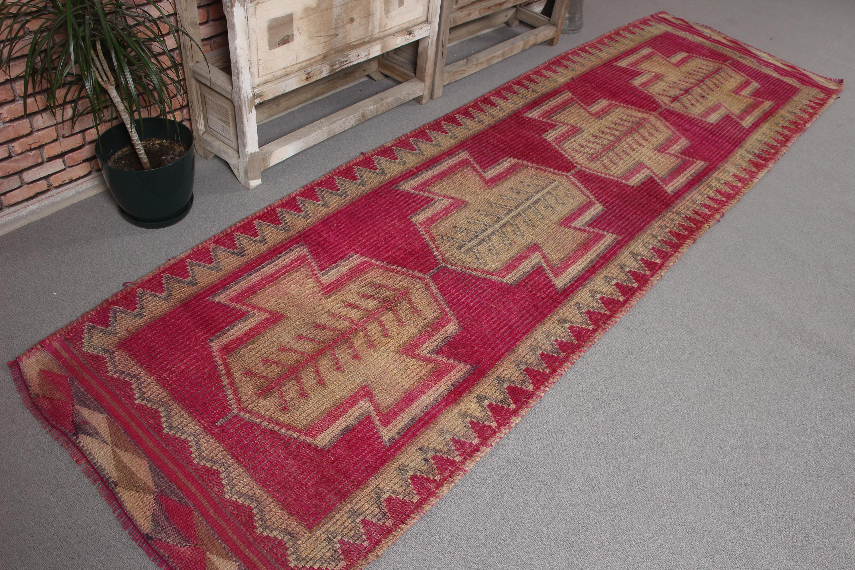Bungalow Rose Handwoven Traditional Red Wool Runner Rug From Anatolia ...