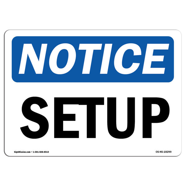 SignMission Setup Sign | Wayfair