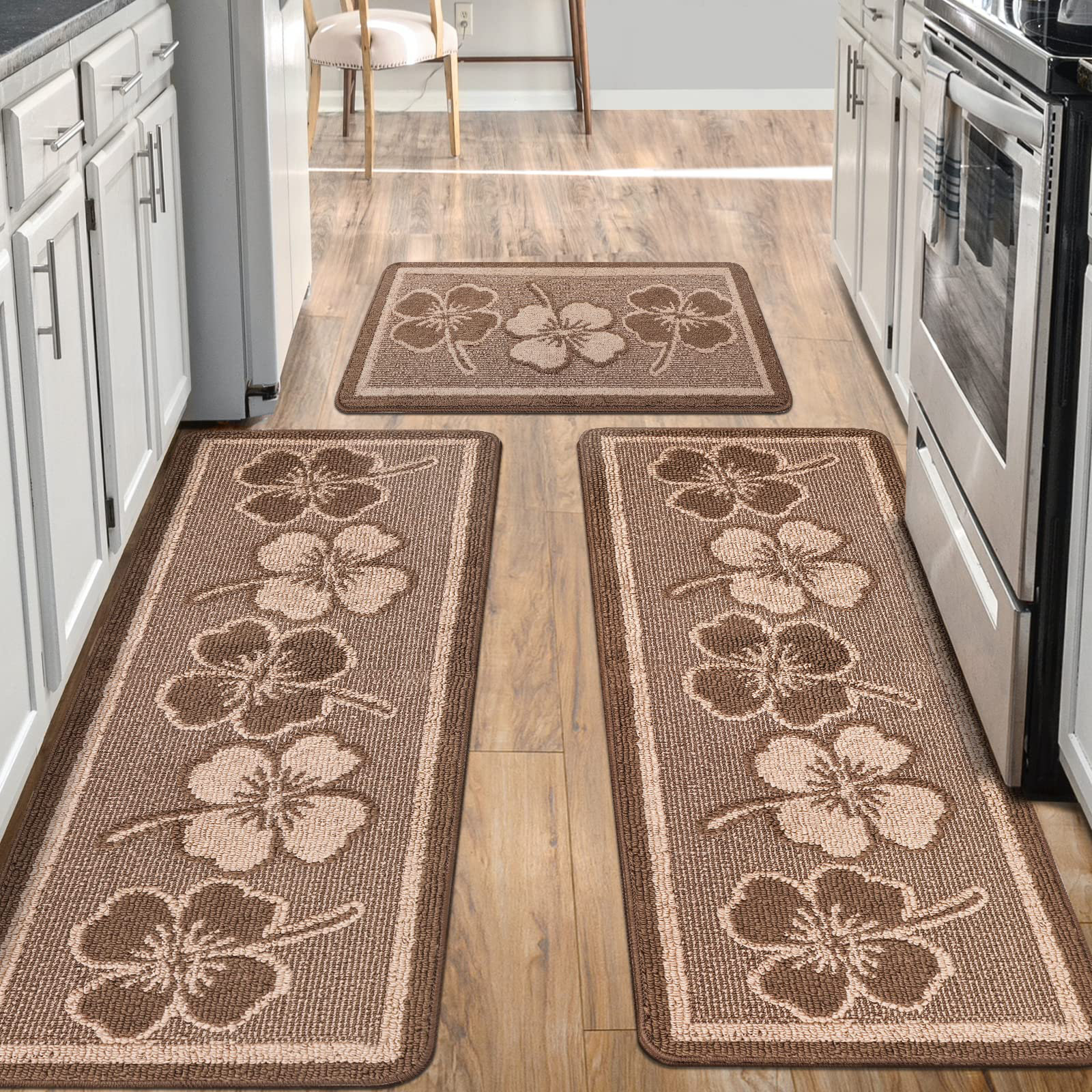 East Urban Home Kitchen Rugs Sets 3 PCS Non Slip kitchen mats for floor ...