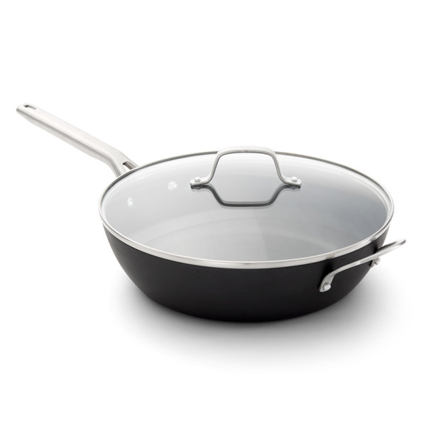 Calphalon Hard-Anodized Nonstick 12" Jumbo Frying Pan with Lid ...