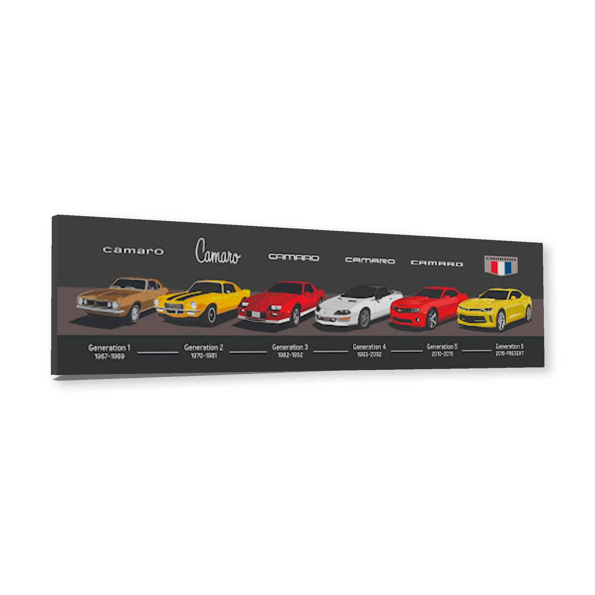 Second Story Collection Camaro Generations Framed On Canvas Print | Wayfair