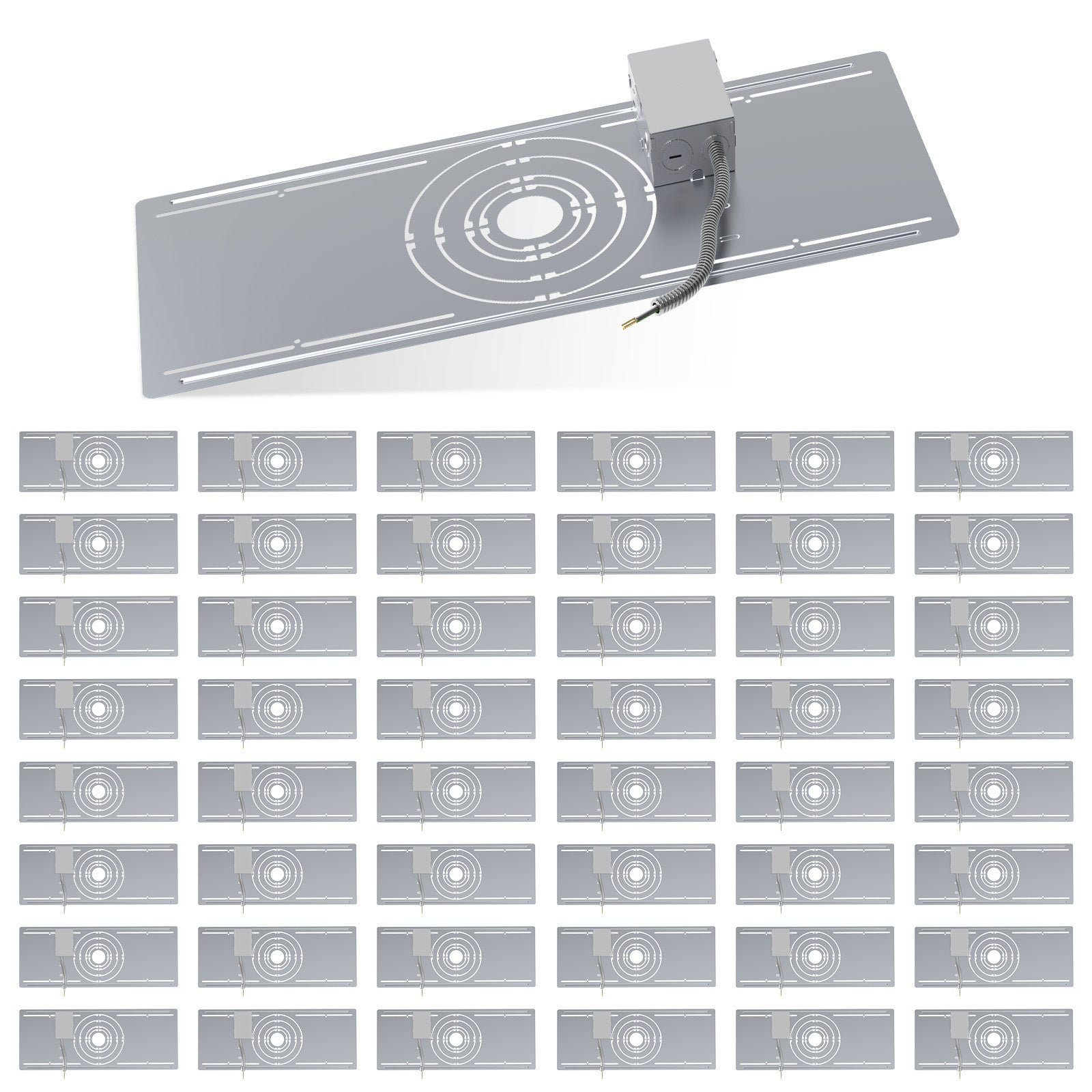 MW LIGHTING 48 Pack New Construction Mounting Plate with Symmetric ...