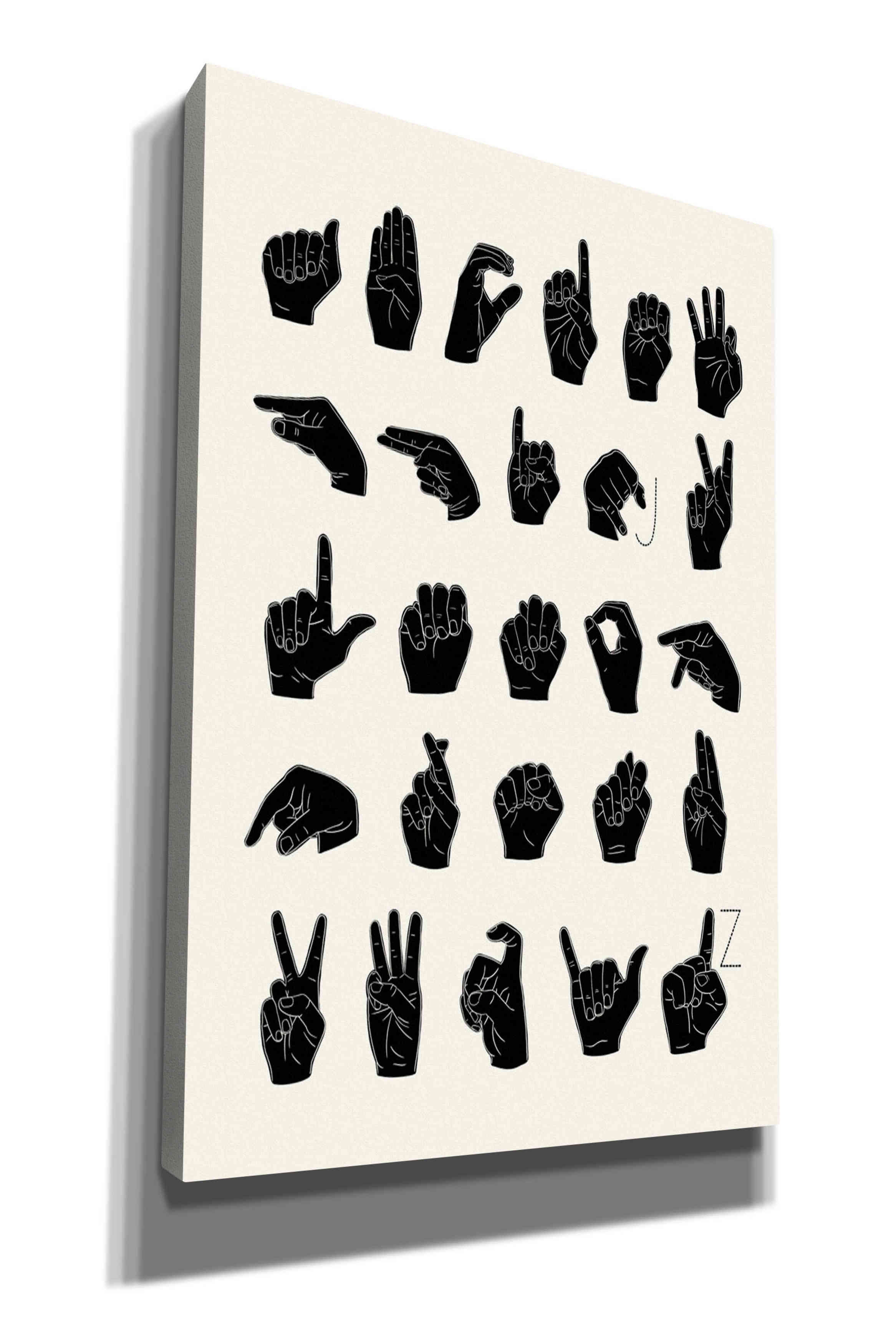 Epic Graffiti Sign Language I by Emma Scarvey - Wrapped Canvas Painting ...