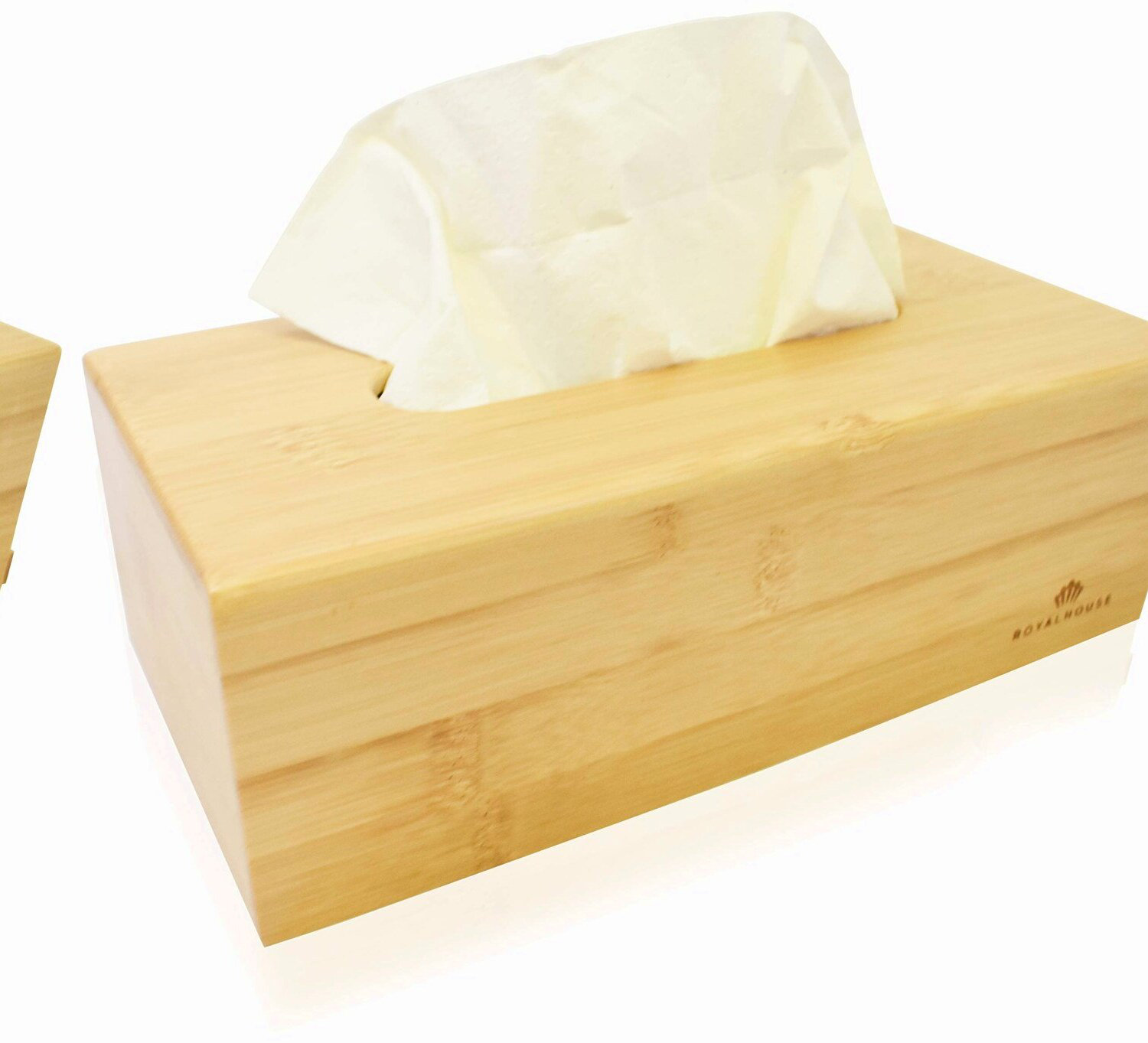 Loon Peak® EcoBreeze Bamboo Tissue Box Cover - Stylish Wooden Dispenser ...