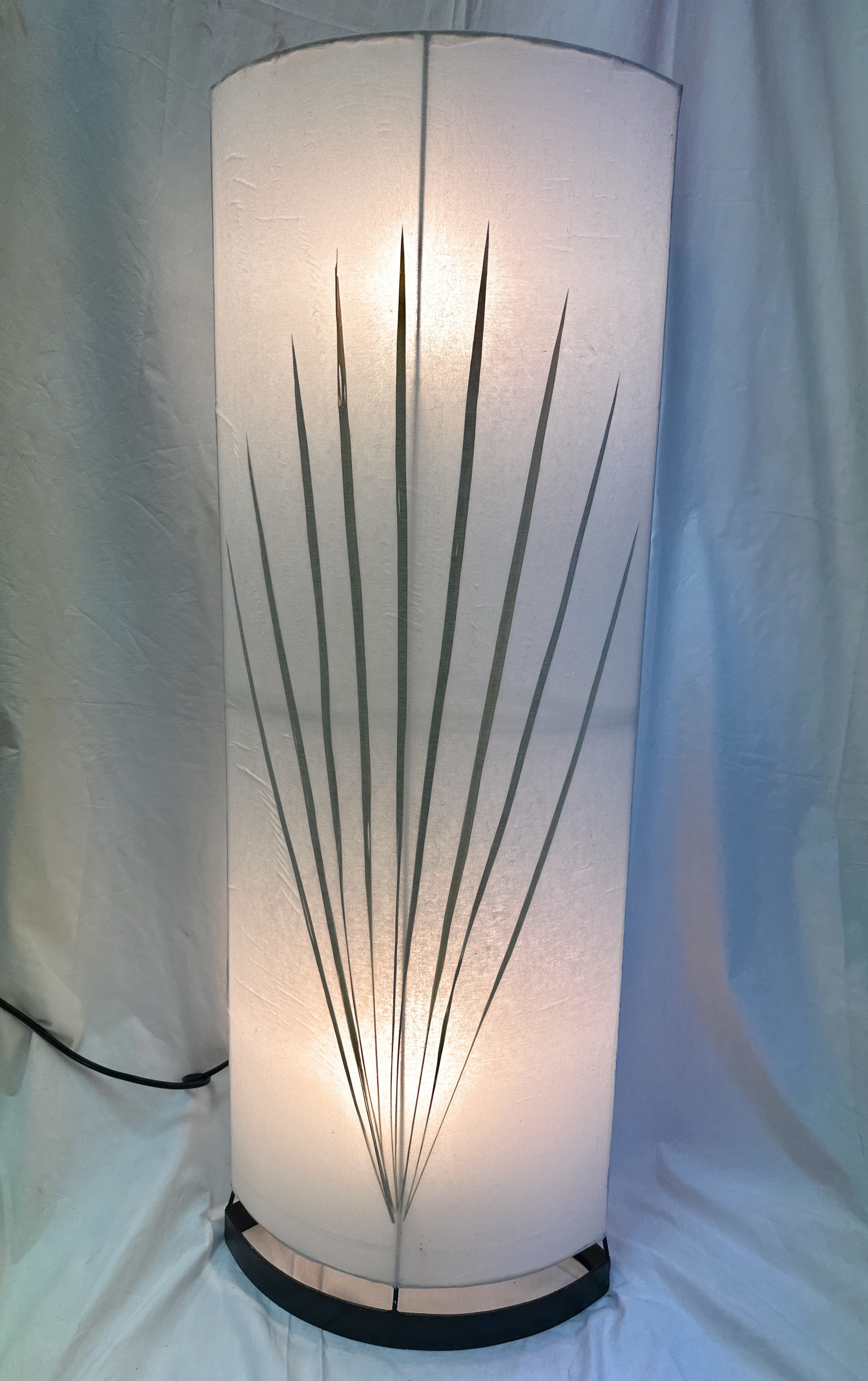 Latitude Run® Hand Made Paper & Grass Natural Oval Shape Floor Lamp ...