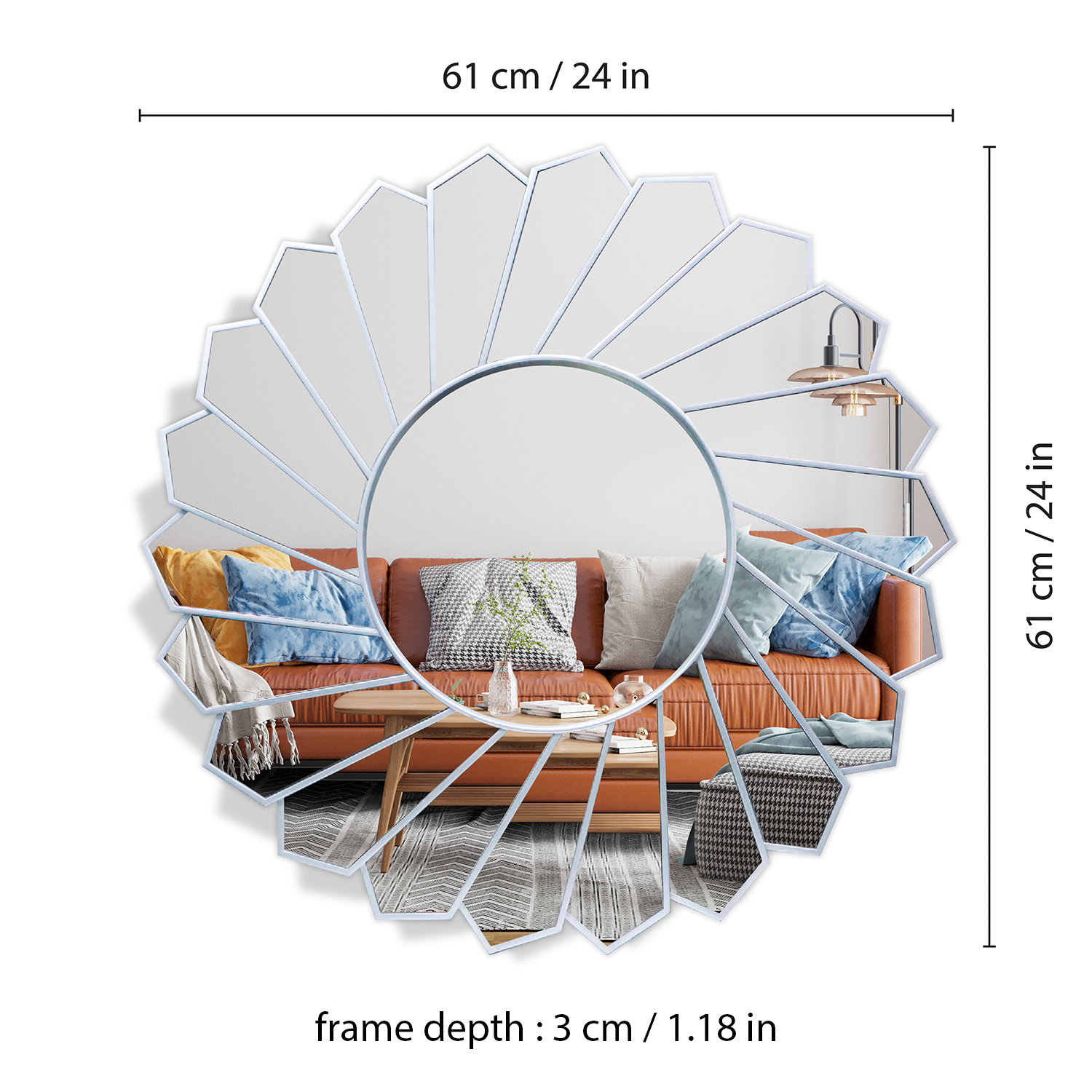 Wrought Studio™ Mangesh Geometrical Parallelogram Accent Mirror ...