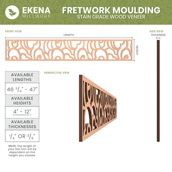 Ekena Millwork Keene Fretwork Moulding | Wayfair