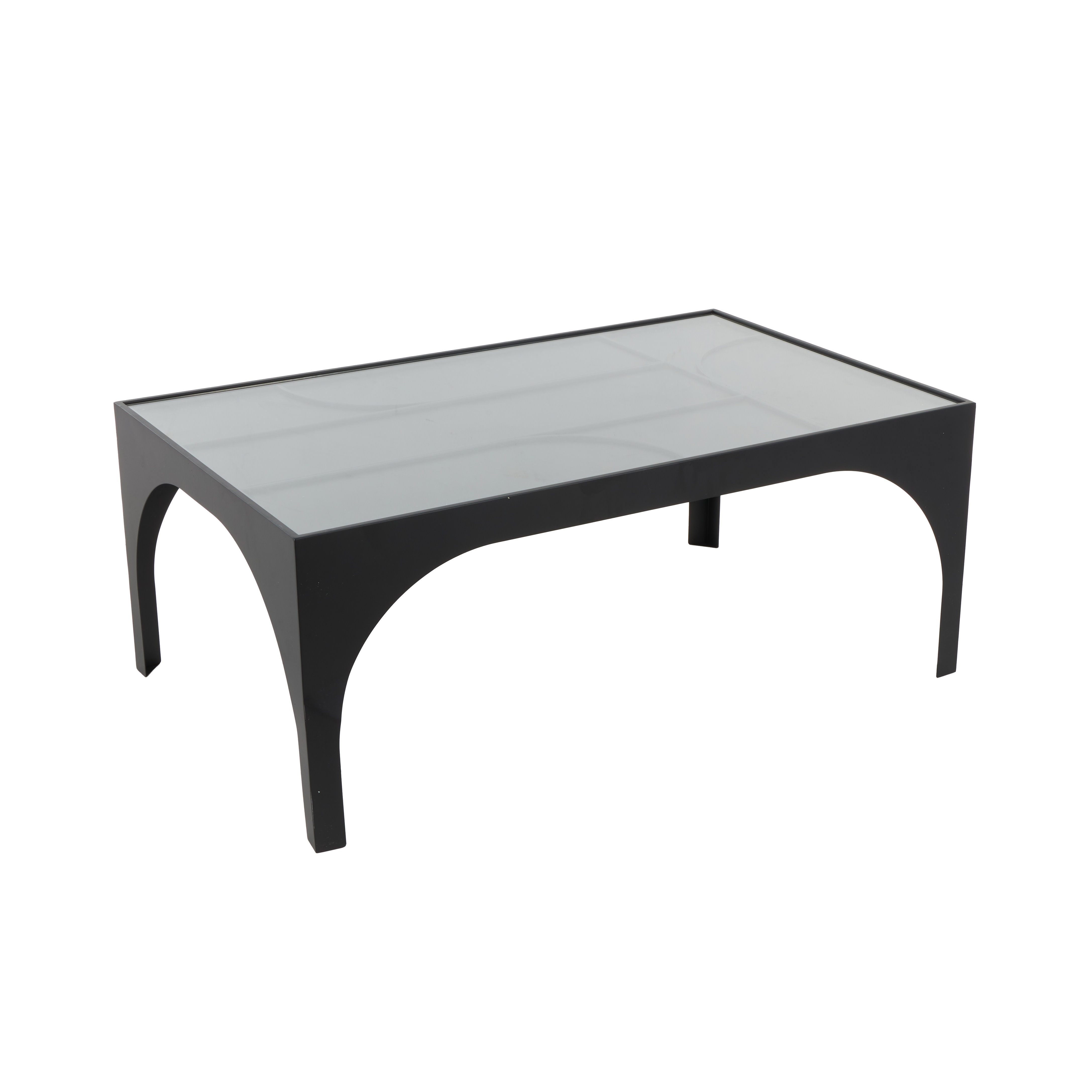 Cole & Grey Cole And Grey Metal Geometric Living Room Black Coffee ...