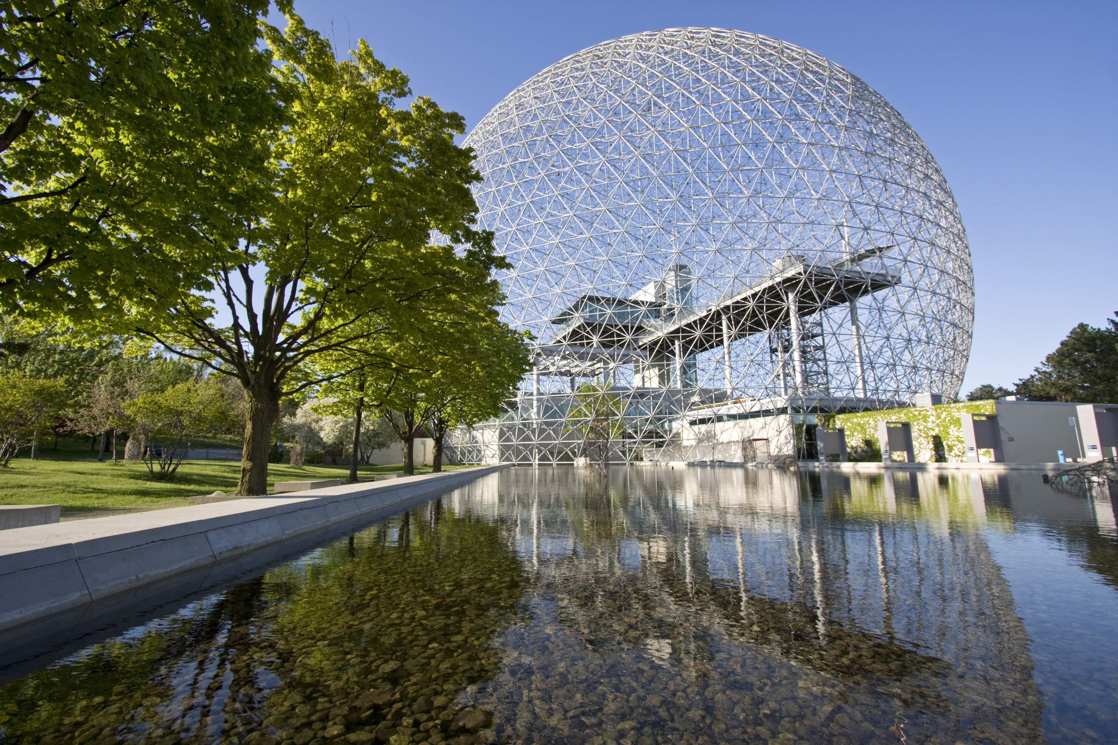 Ebern Designs Biosphere of Montreal - Wrapped Canvas Photograph ...