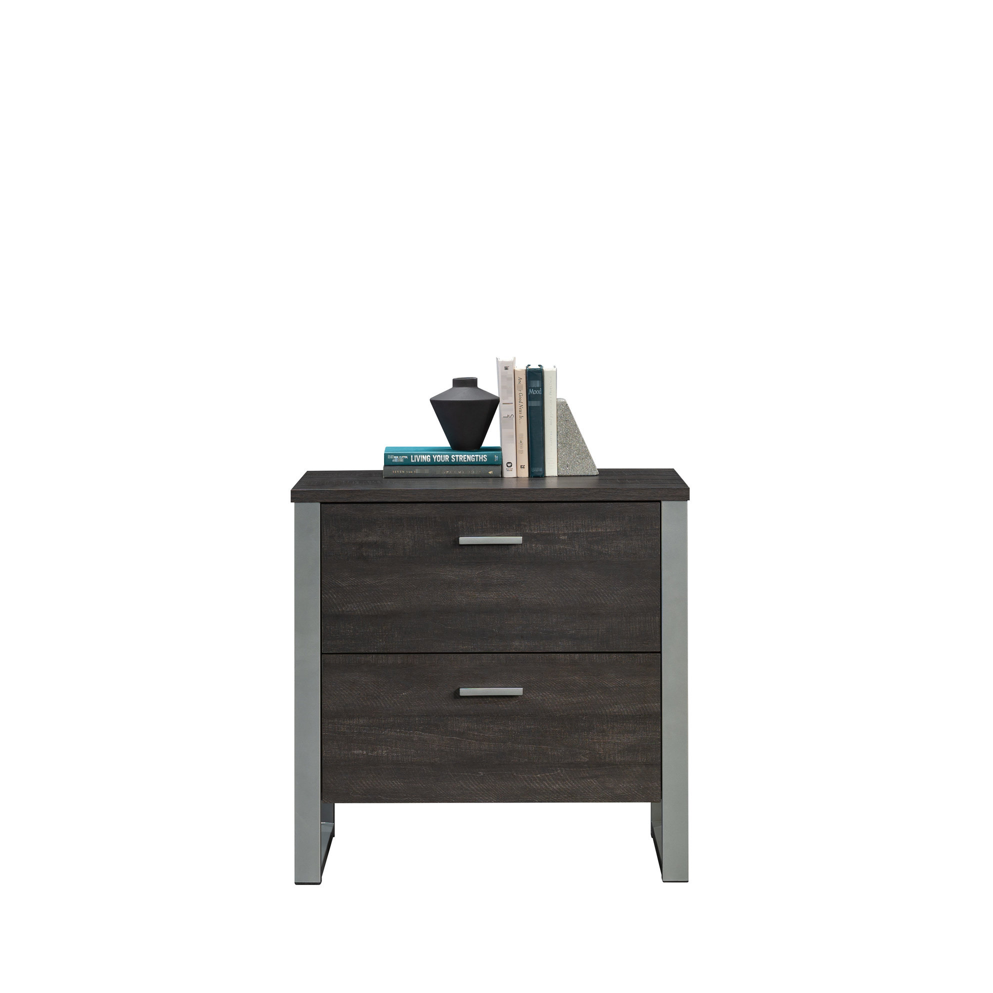 Latitude Run® Dark Brown 2 Lateral File Cabinet, Full Extension Slides ...