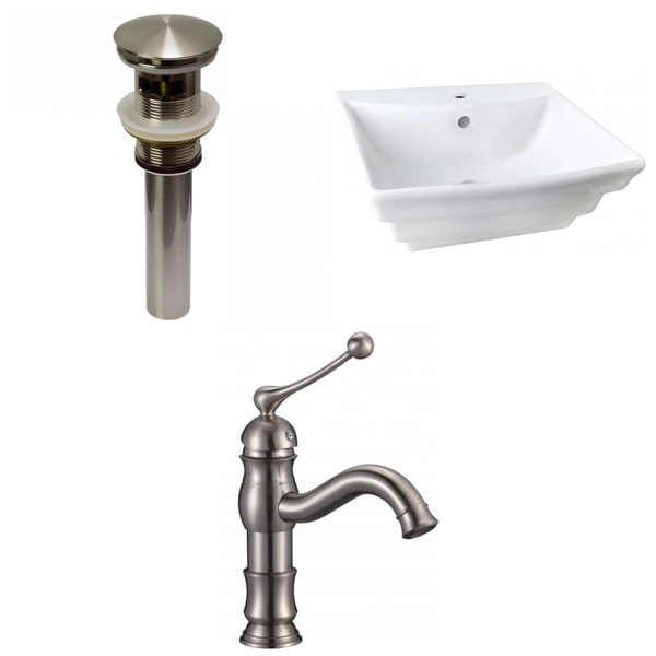 Plumbing N Parts Lavabo de salle de bain vasque rectangulaire en ...