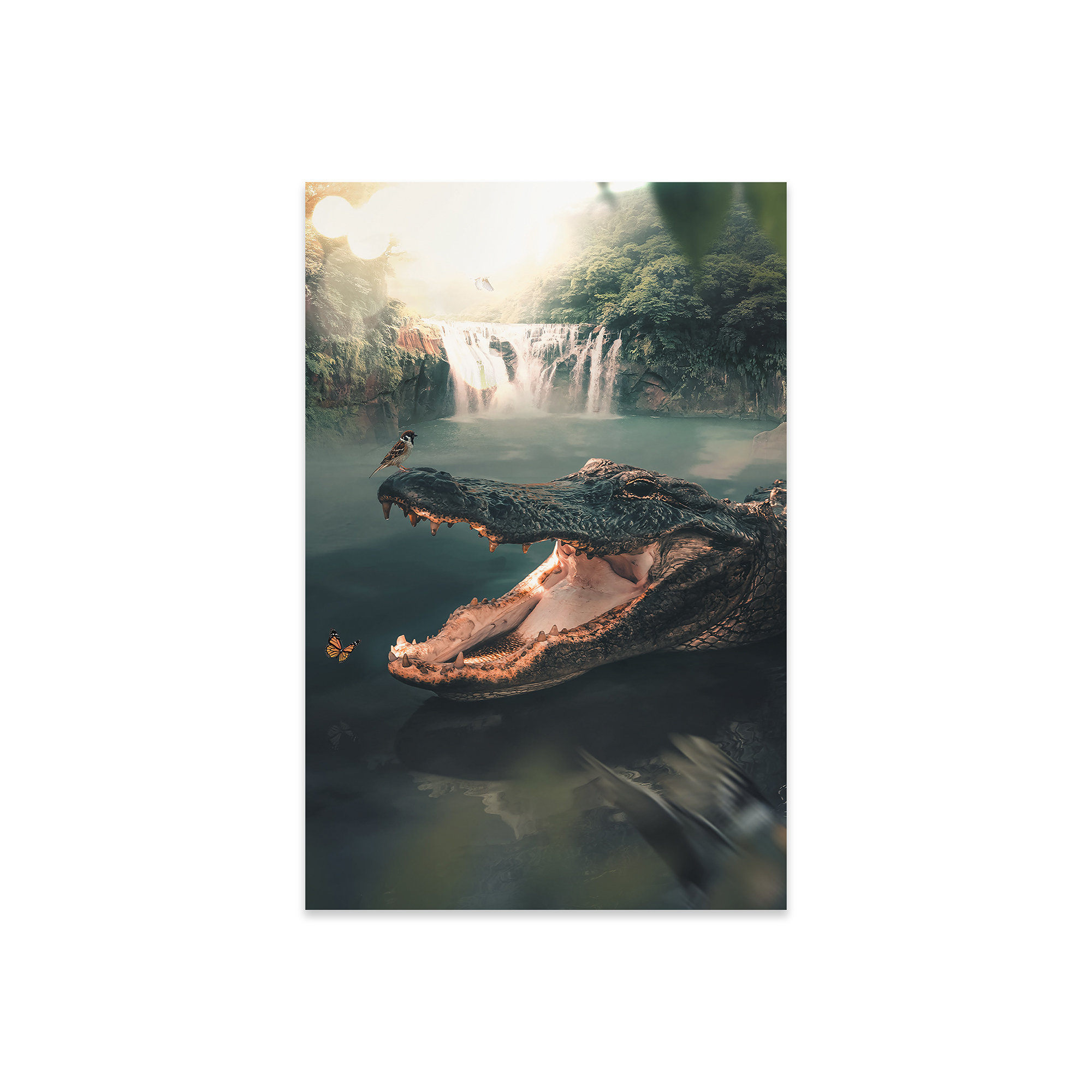 Ebern Designs Crocodile Print On Acrylic Glass - Wayfair Canada
