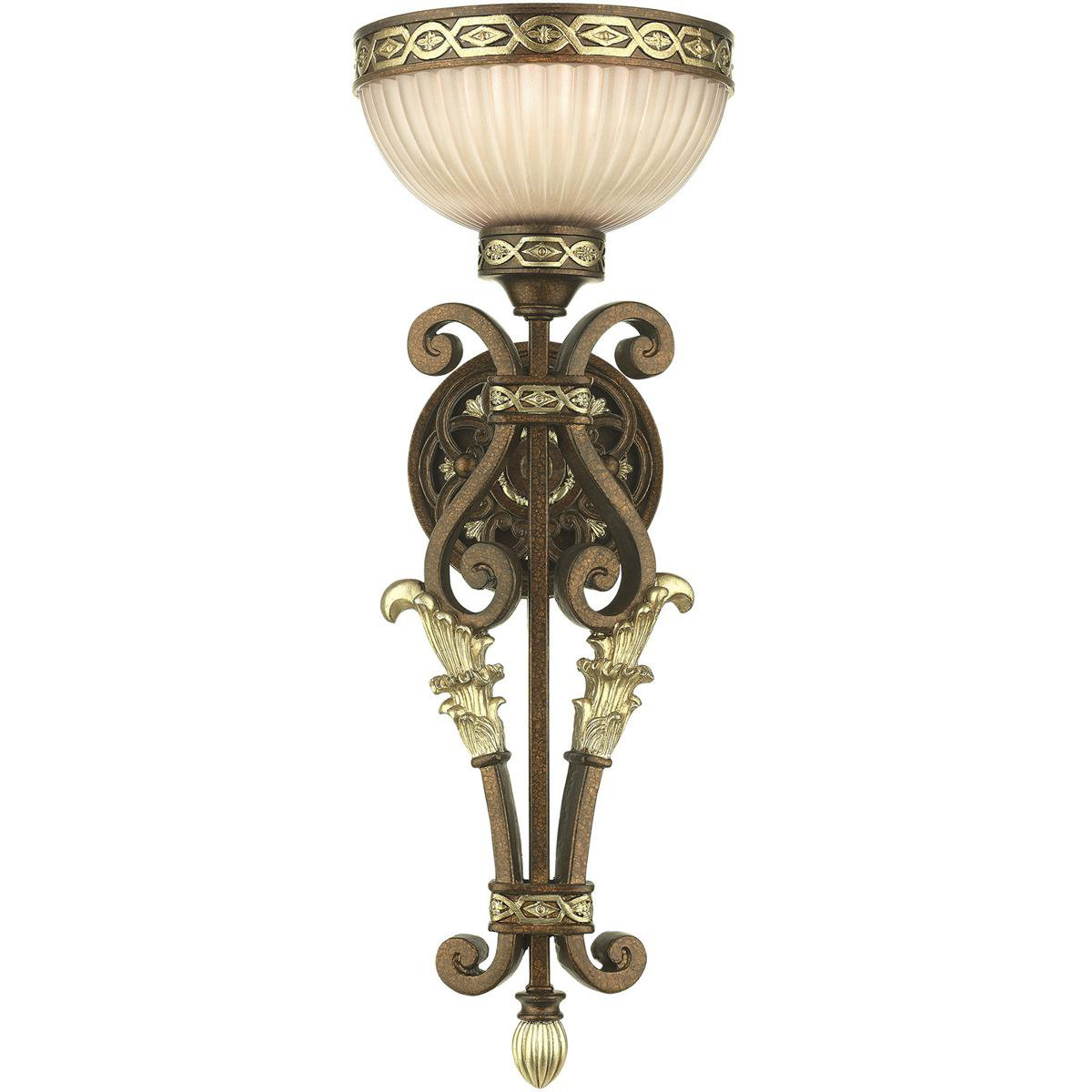 Lighting Lumens Palacial Bronze Wall Sconce: Hand Crafted Gold Dusted ...