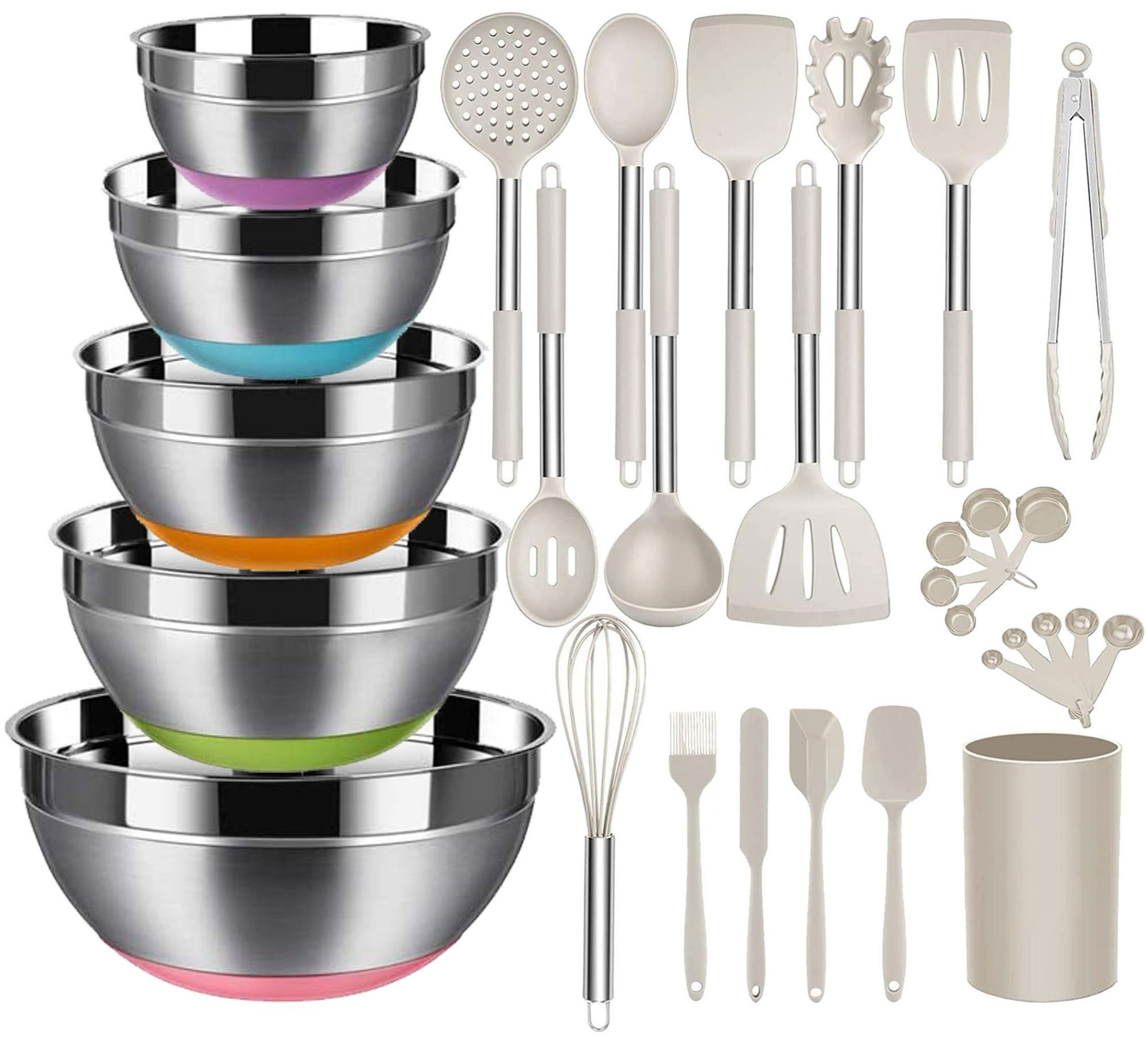 Smith Barton 18 Pieces Of Silicone Cooker Set, Kitchen Set, Non Stick ...