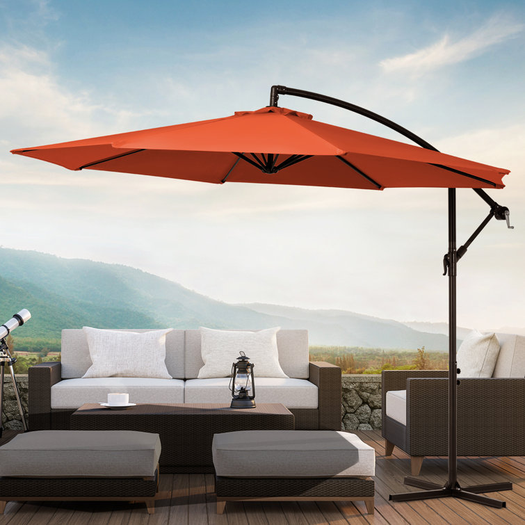 Arlmont & Co. Haque 120'' Cantilever Umbrella & Reviews | Wayfair