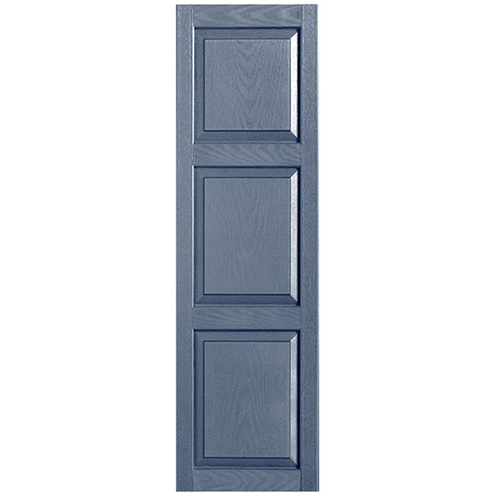 Alpha Shutters Custom Three Panel Cottage-Style Raised Panel Vinyl ...