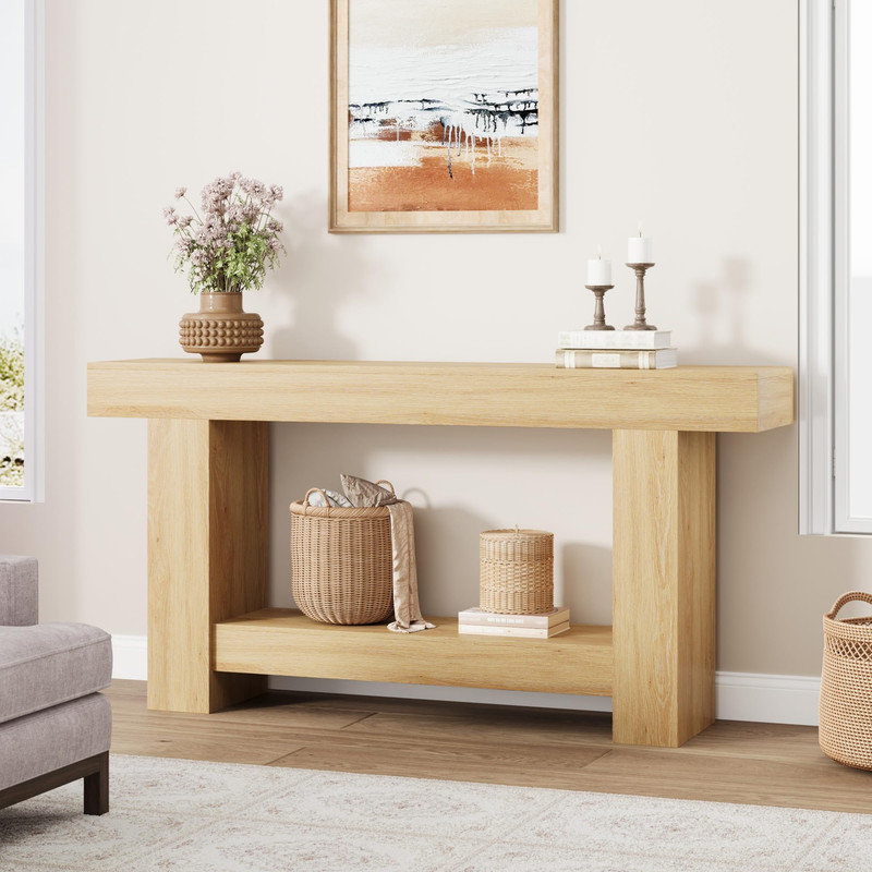 Ebern Designs 63" Console Table for Entryway, Entry Accent Table for ...