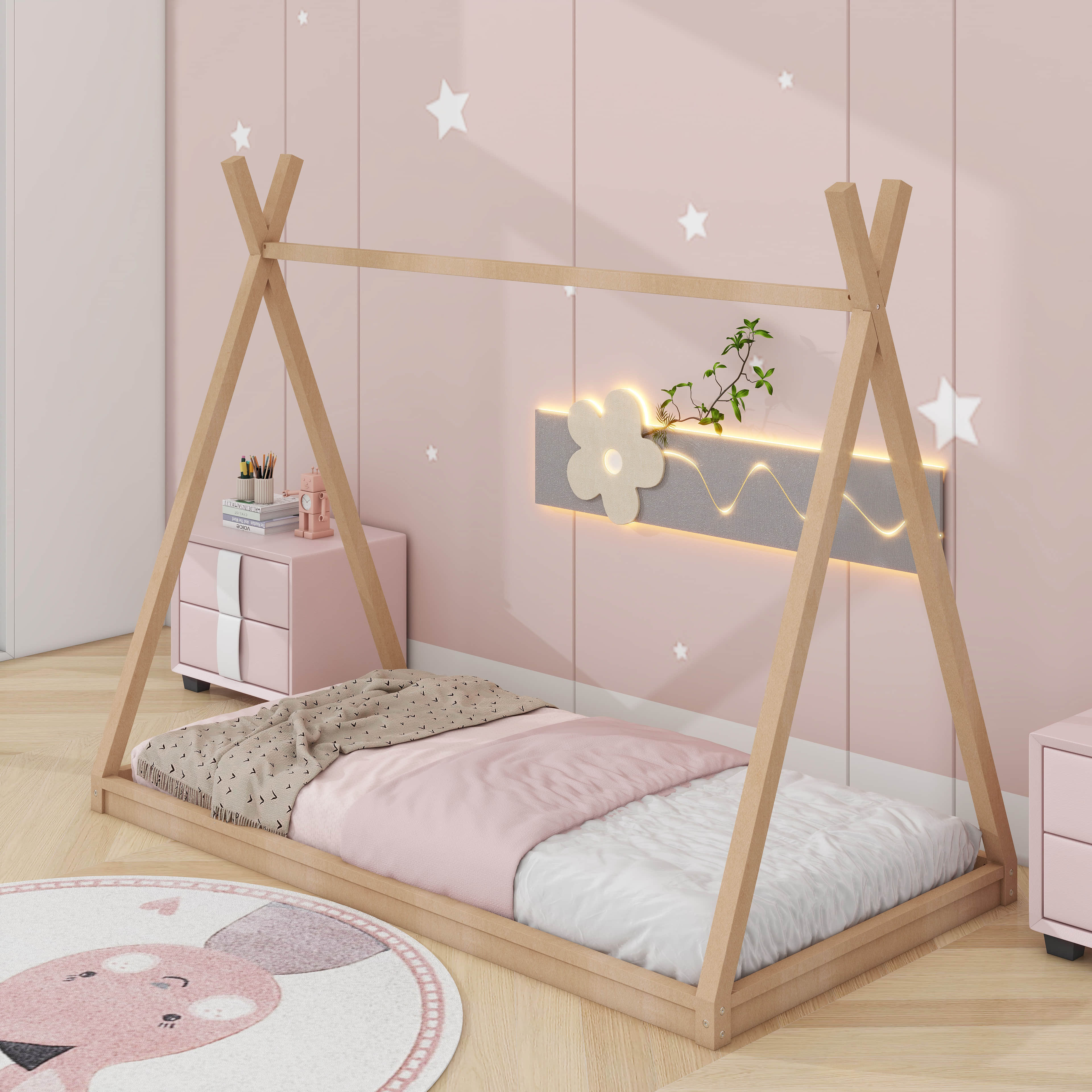 Redwood Rover Wood Twin Size Tent Bed For Kids | Wayfair