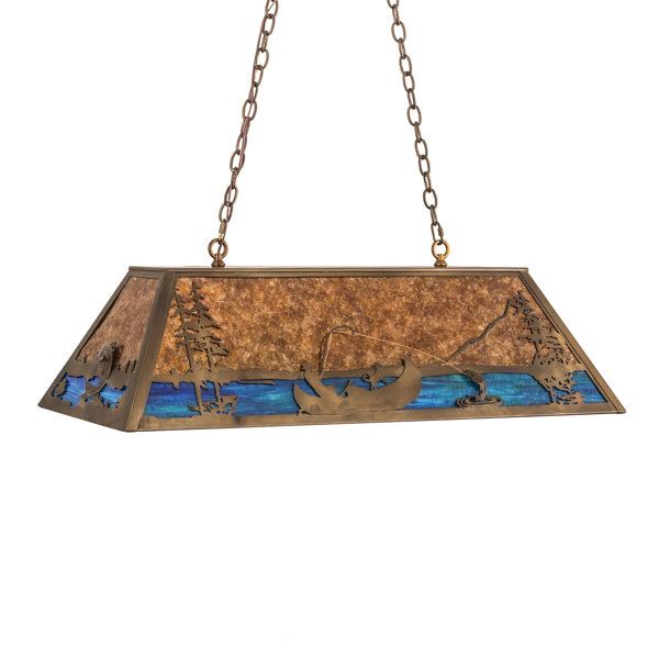Meyda Lighting Rustic Lodge 6 - Light Antique Copper Pool Table Lights ...
