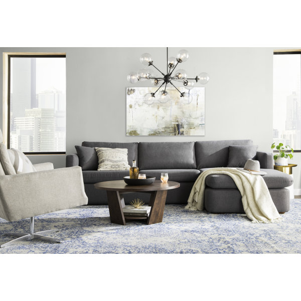 Charlton Home® Dorothea Machine Woven Performance Light Blue Rug ...