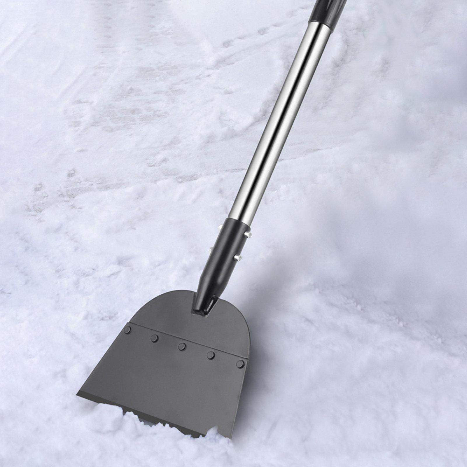 Arlmont & Co. Flat Shovel Ice Scraper with Long Handle Adjustable ...
