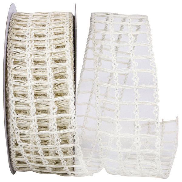The Holiday Aisle® Grand Net Jute Wired Edge Ribbon | Wayfair