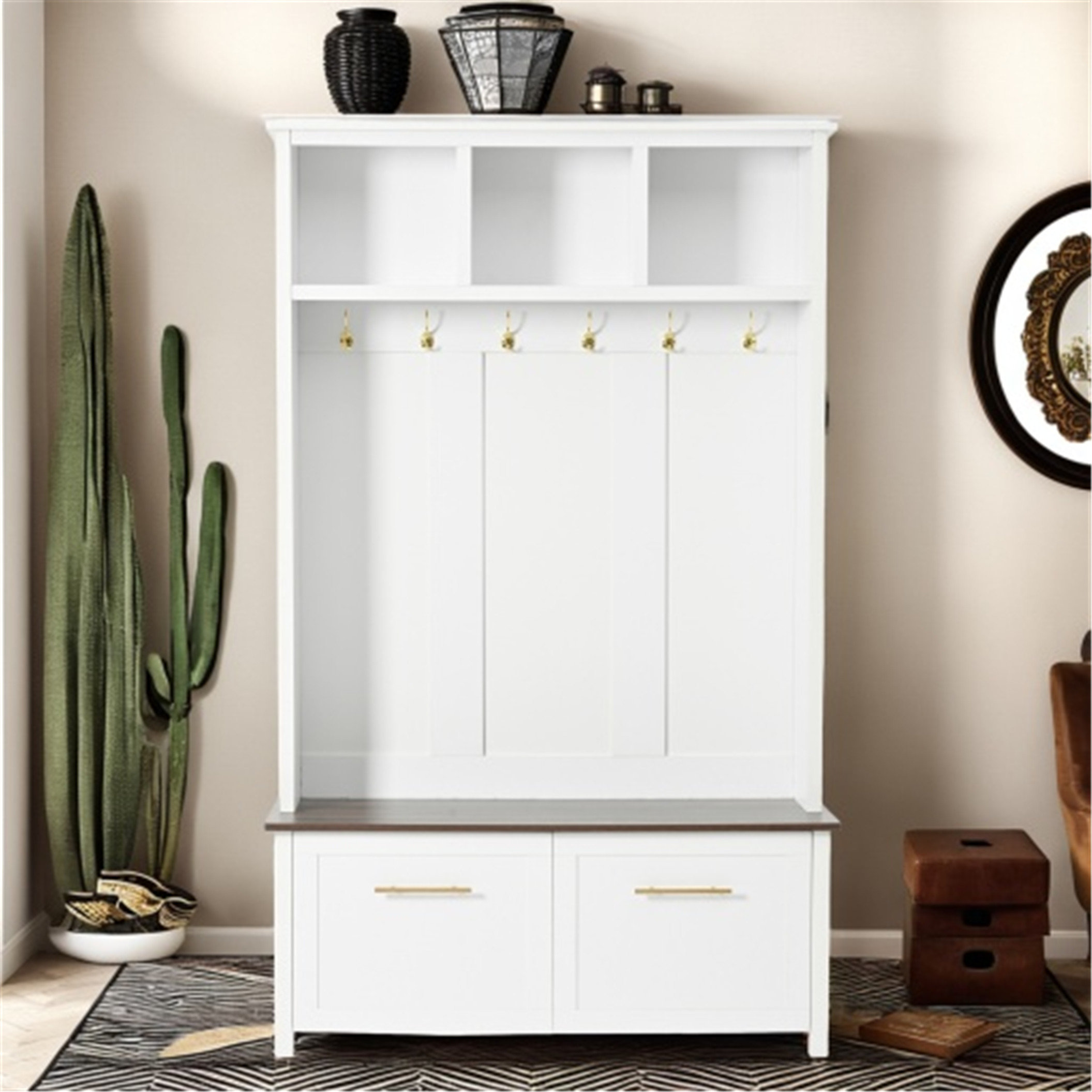 Lark Manor Versatile Hall Tree with Multiple Storage and Stylish Design ...