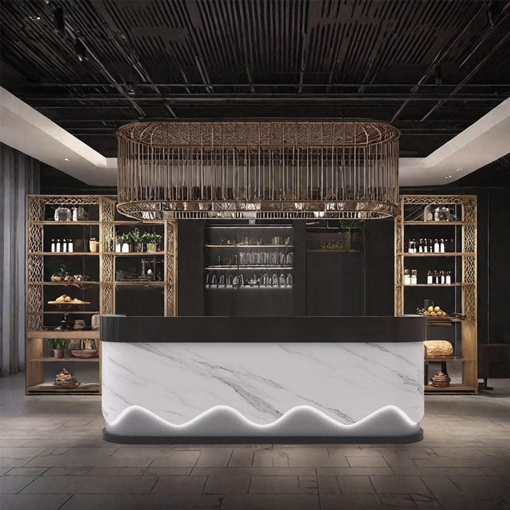 KPXU Bar Counter Vintage classic bar counter Front desk table | Wayfair