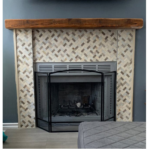 Creative Hardwoods Authentic Reclaimed Barn Beam Fireplace Mantel 6"H x ...