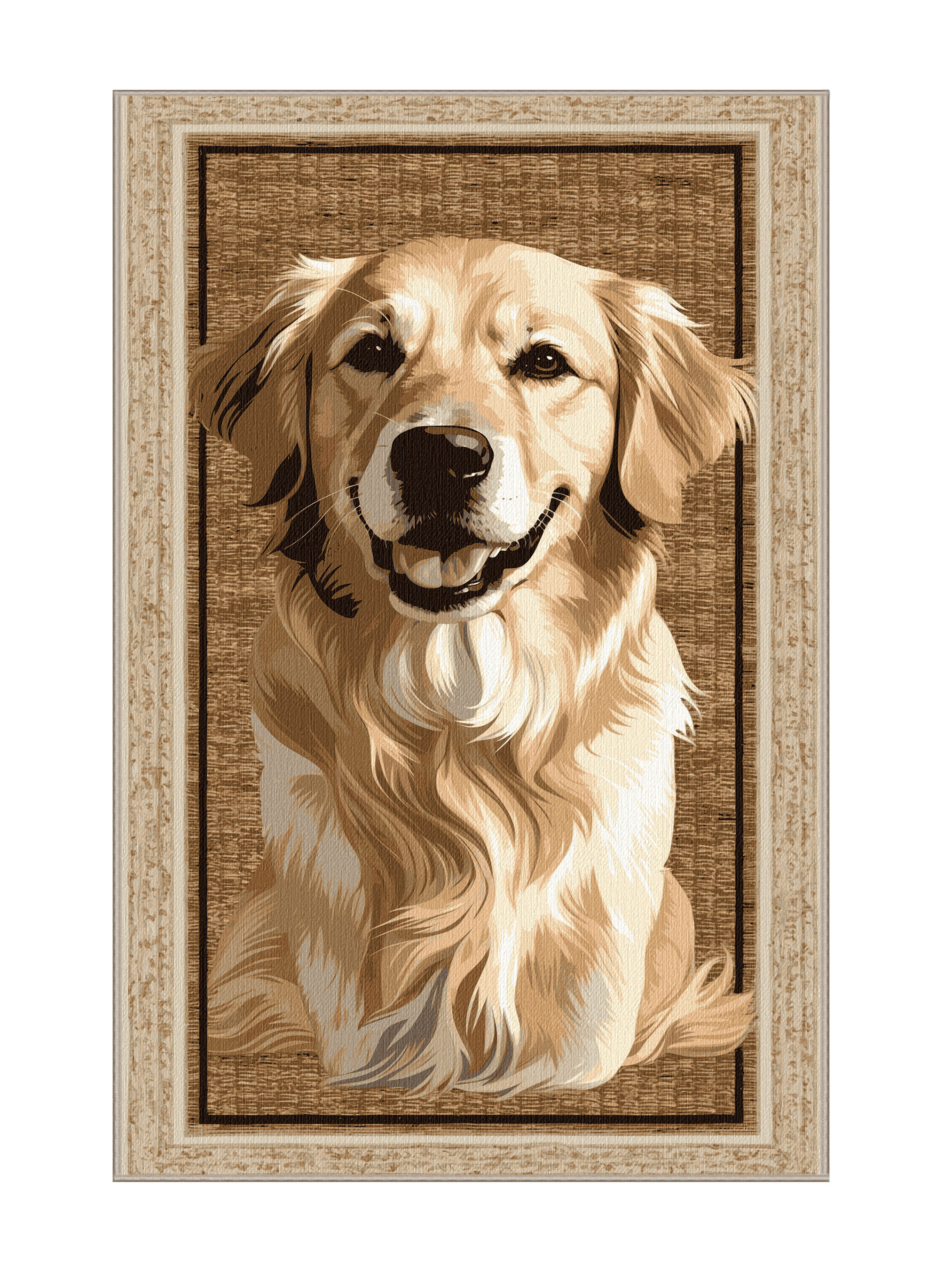 Red Barrel Studio® Washable Golden Retriever Dogs Area Rug | Wayfair