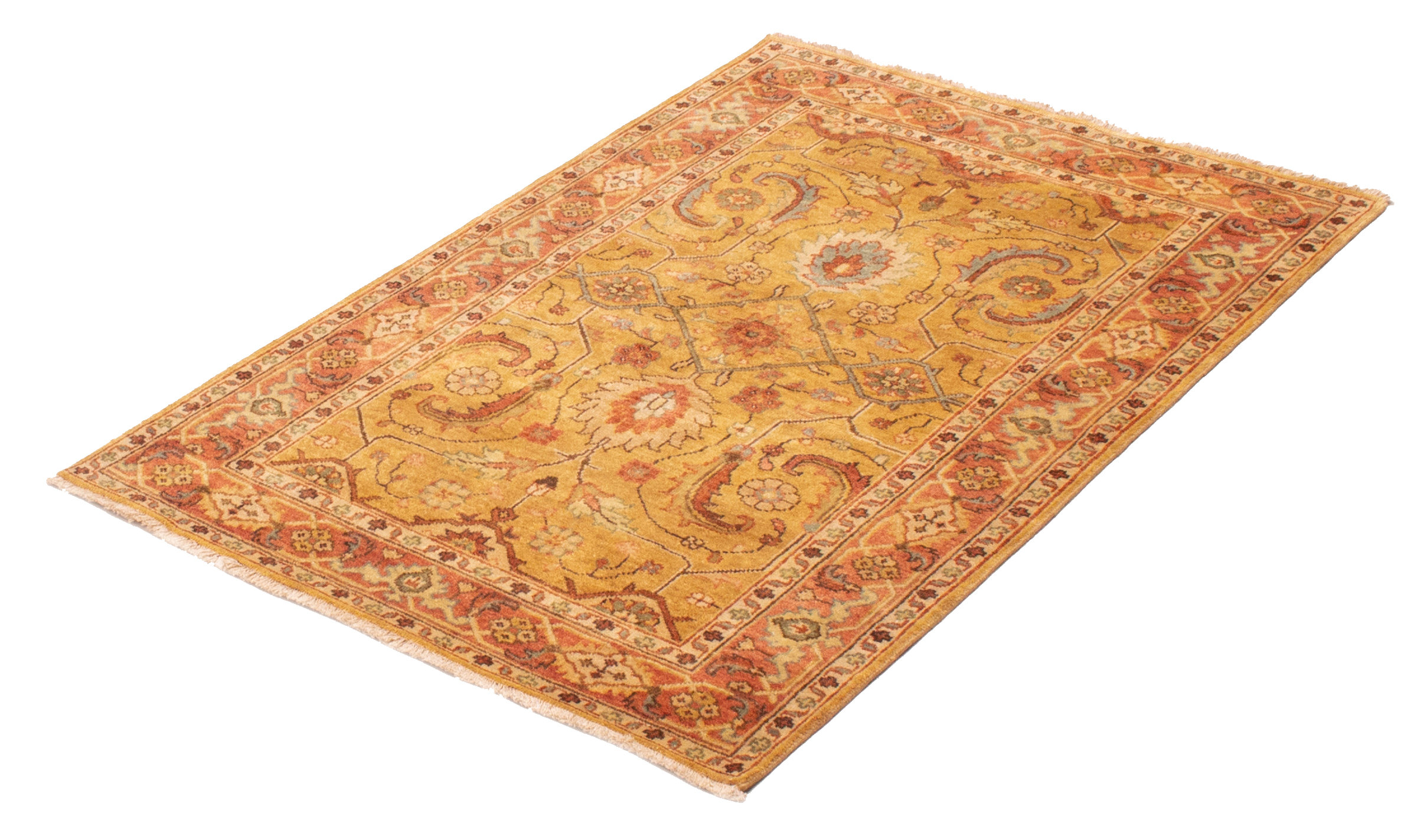 ECARPETGALLERY Royal Mahal Dark Gold Rug | Wayfair
