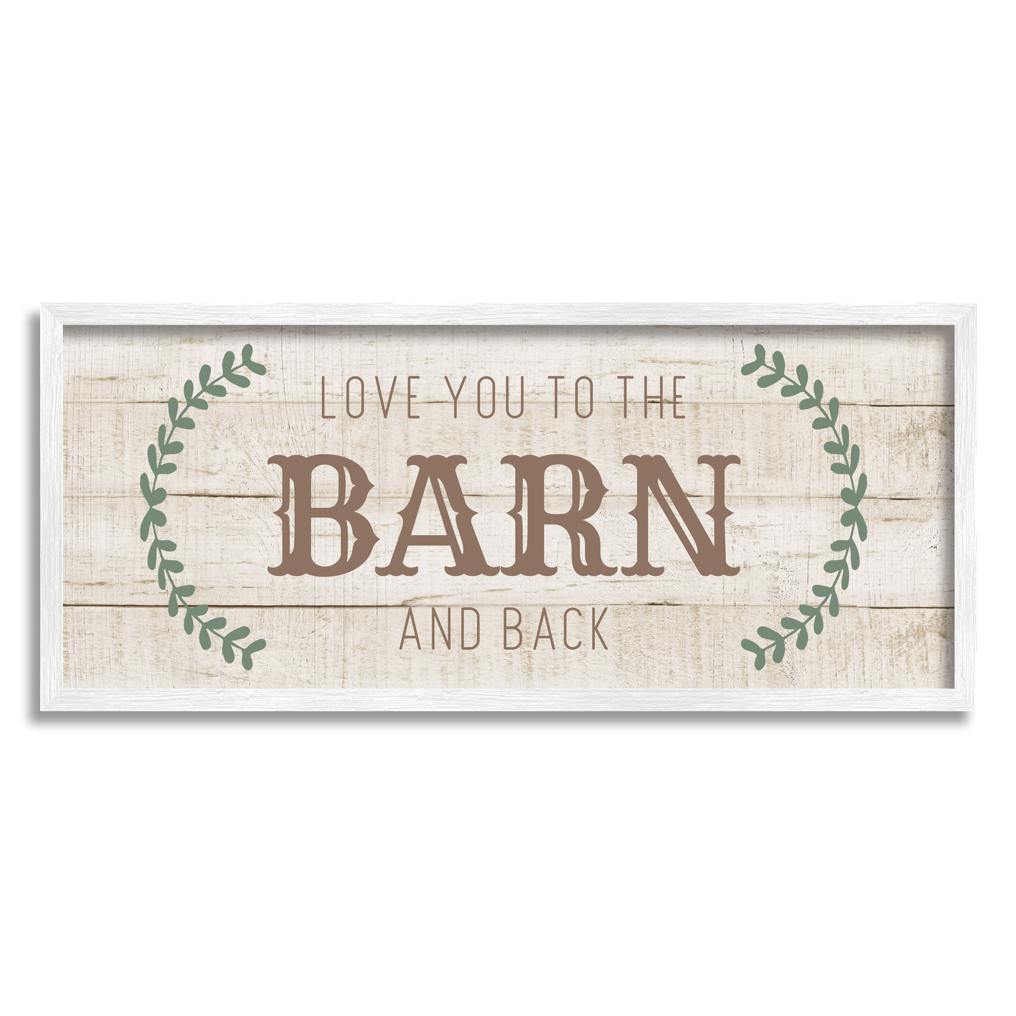 Stupell Industries Love you Barn & Back Framed Giclee Art by CAD Design ...