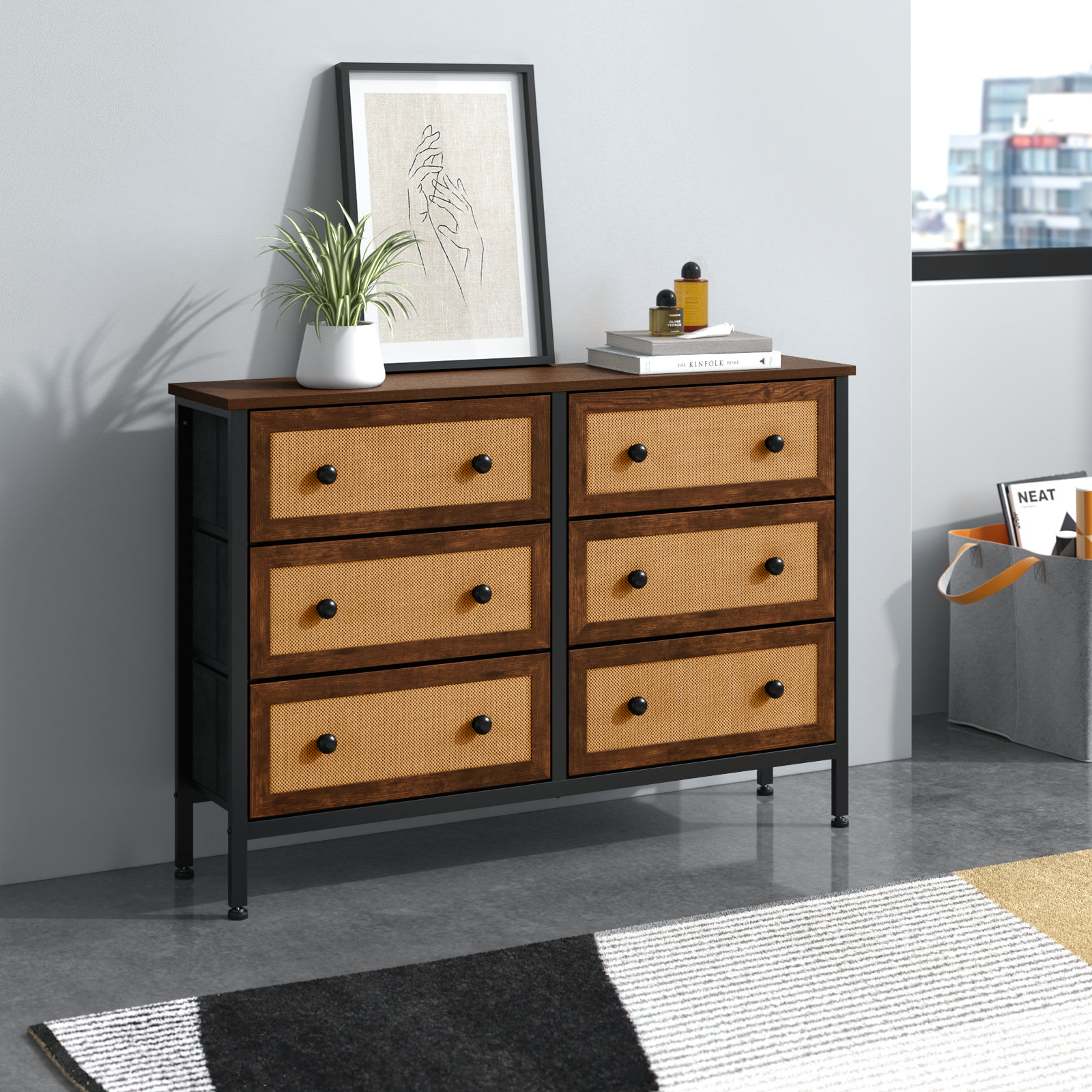 Lark Manor Allateef 6 Drawer 47.2" W Double Dresser & Reviews - Wayfair ...