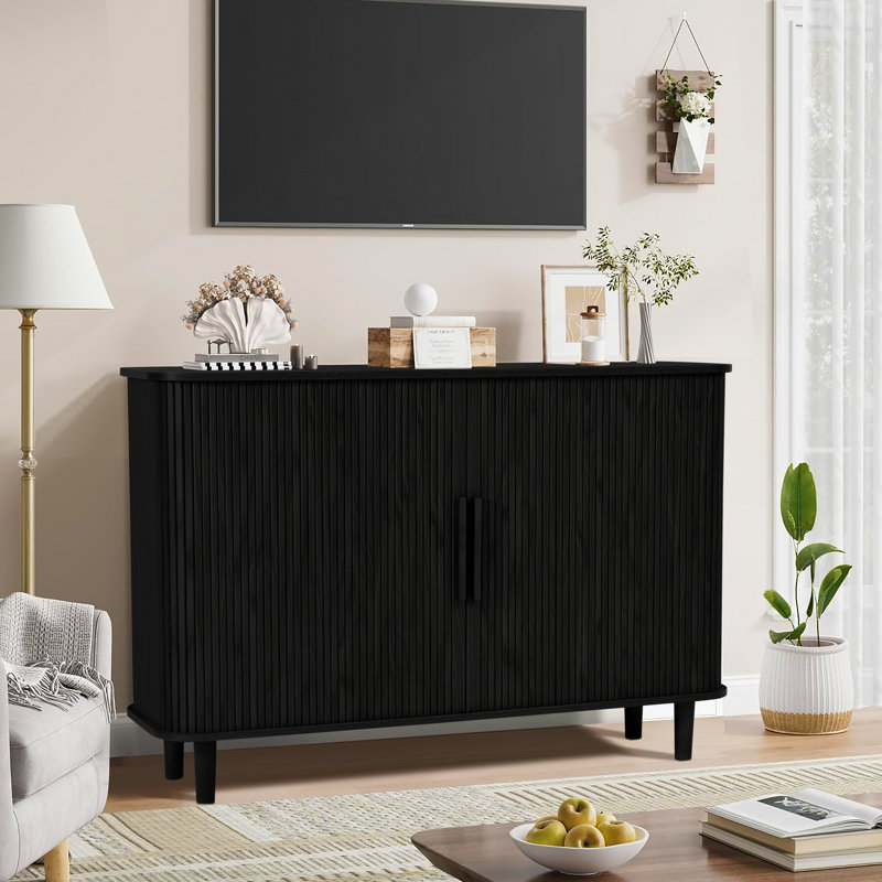 Latitude Run® Zandon Accent Cabinet With Sliding Doors & Reviews | Wayfair