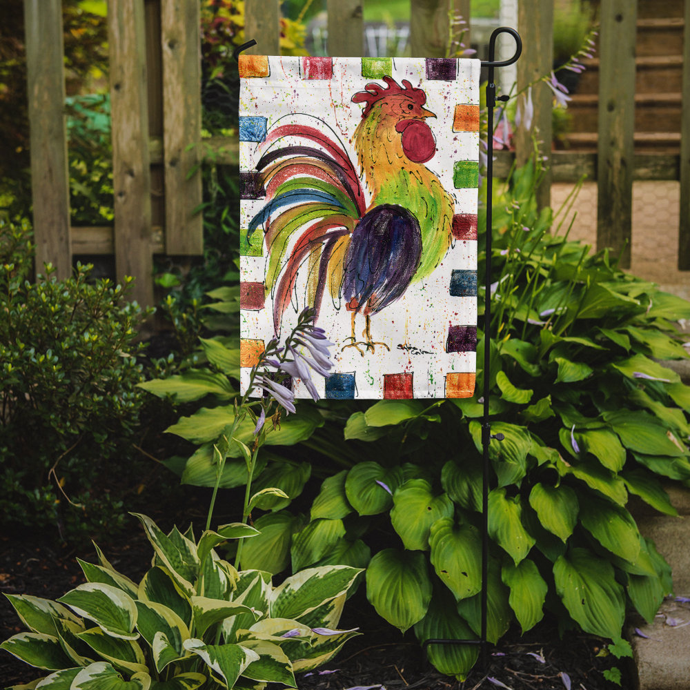 August Grove Fig Rooster 2-Sided Garden Flag | Wayfair