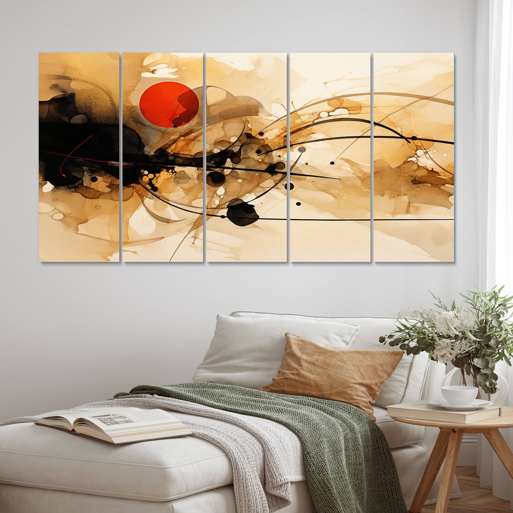 Wrought Studio™ Abstract Earth Poetry In Motion Retro Waves I - Abstract Shapes Canvas Print - 5 ...
