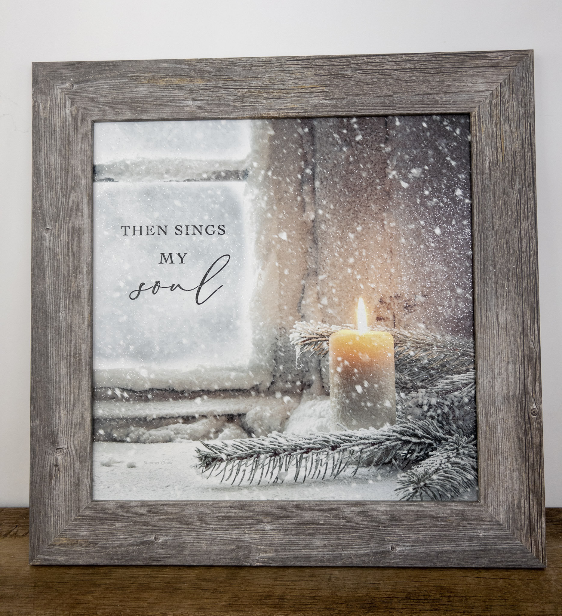 The Holiday Aisle® Seasonal Then Sings My Soul Song Winter Candle Art ...