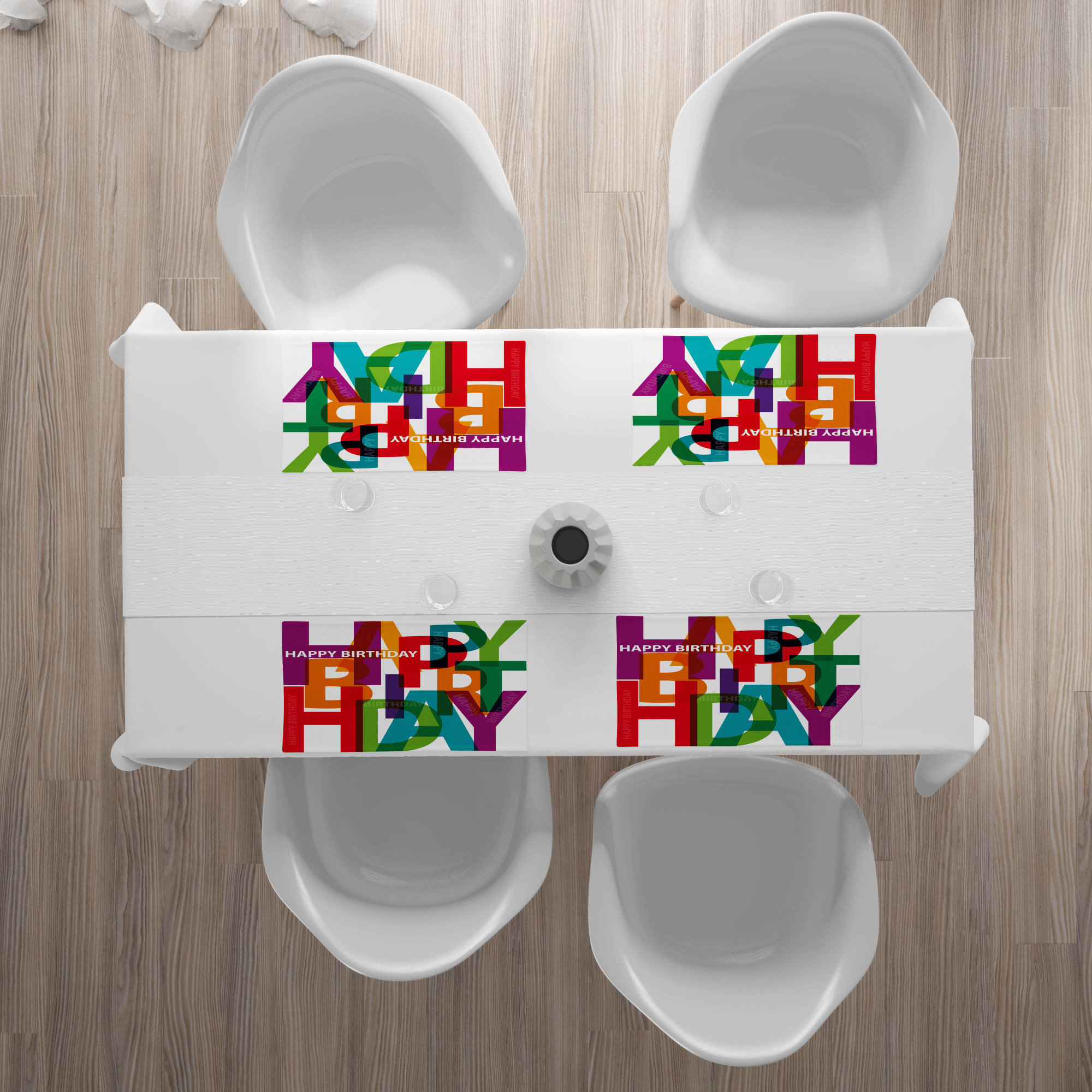 East Urban Home Ambesonne Birthday Place Mats Set Of 4, Vibrant ...